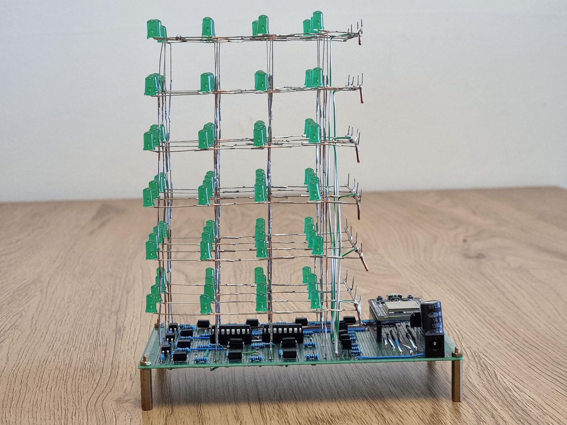 IR-controlled 4x4x6 LED Tower/Clock on ESP32 : 13 Steps - Instructables