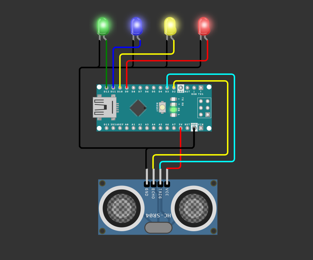 Ultrasonic-Based Distance Measurement Device With LED Indicator ...