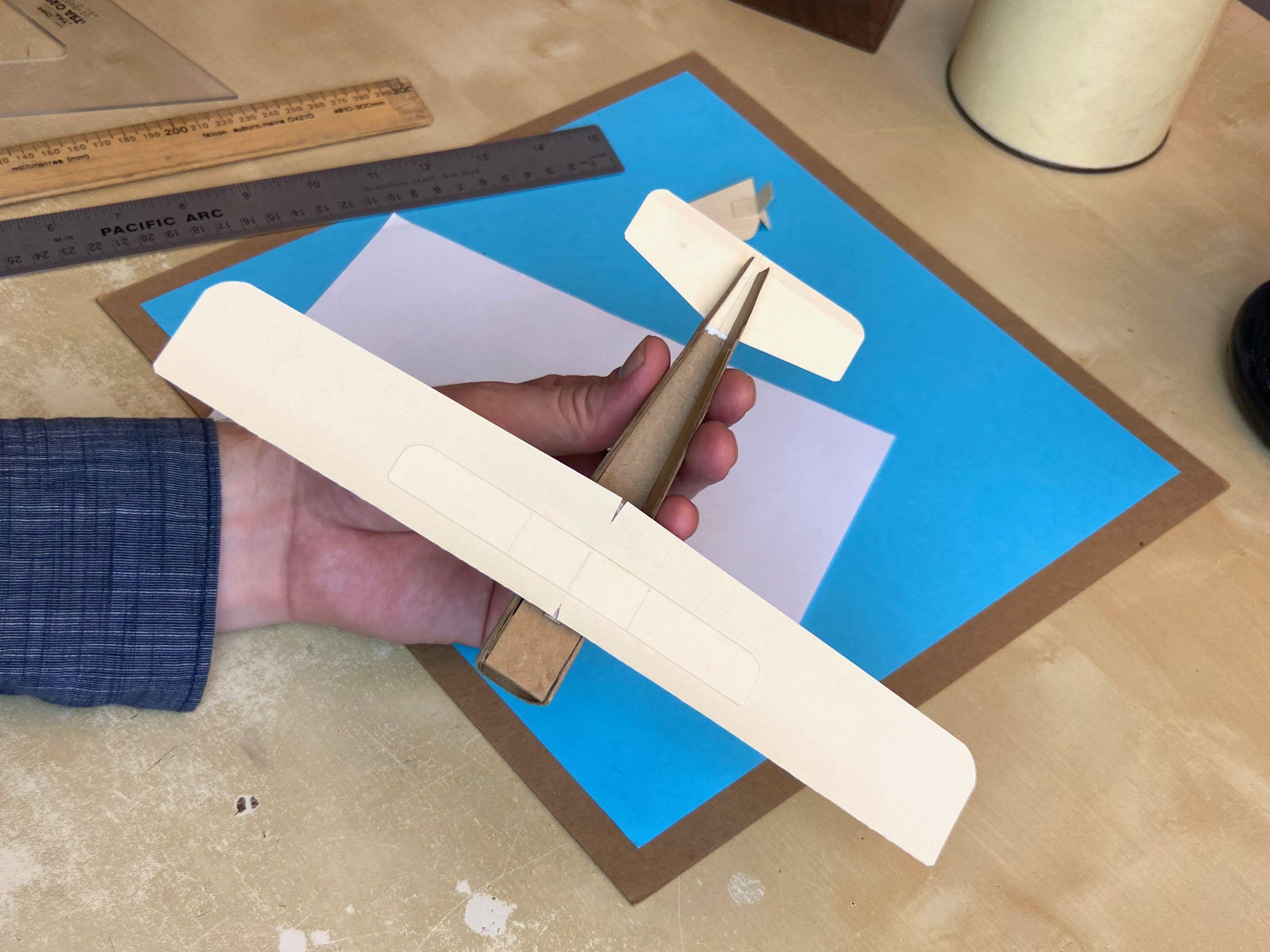 Cardboard Cruiser Card Stock Airplane : 8 Steps (with Pictures ...
