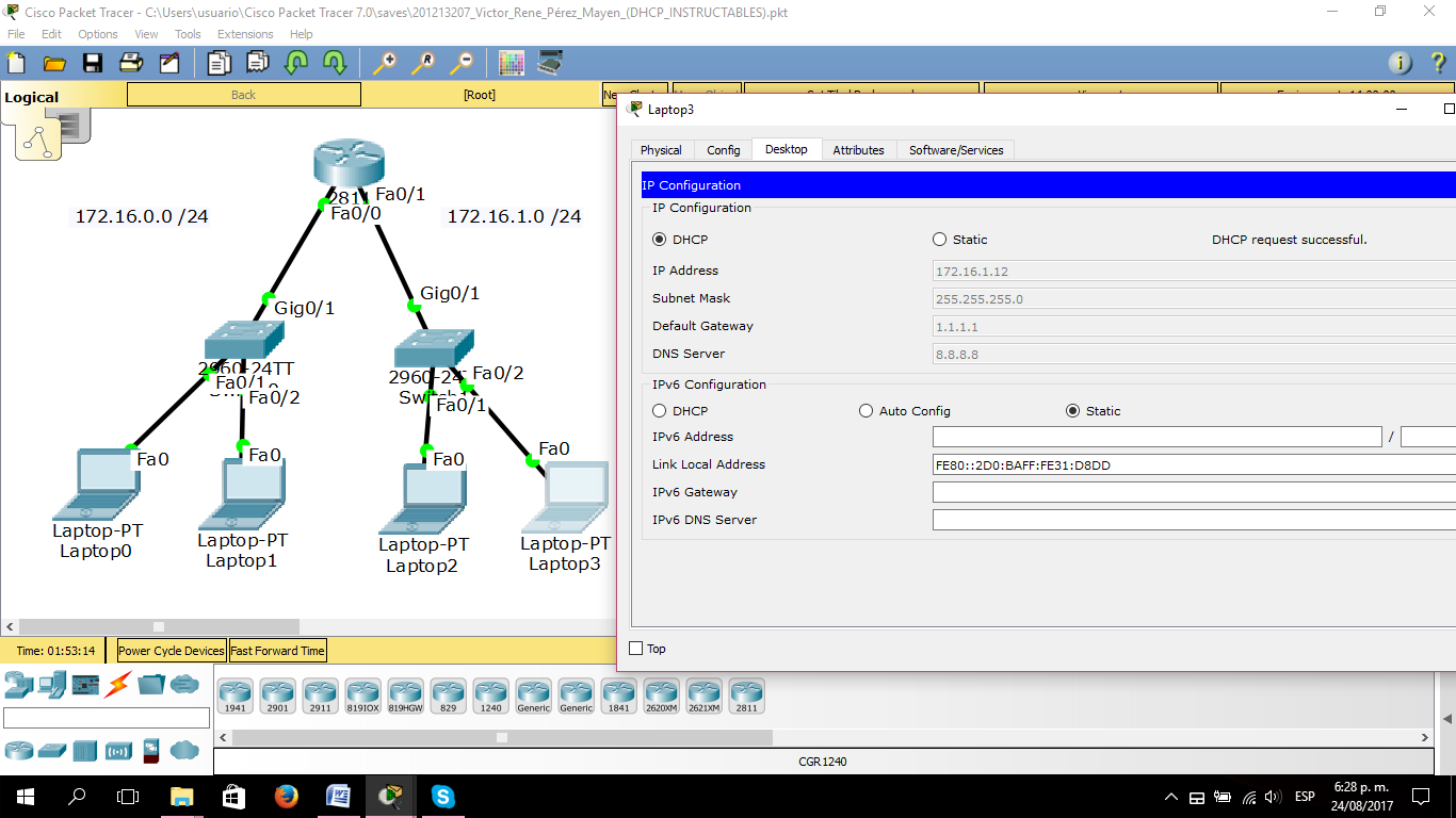 How to Configure DHCP in Cisco Packet Tracer : 14 Steps - Instructables