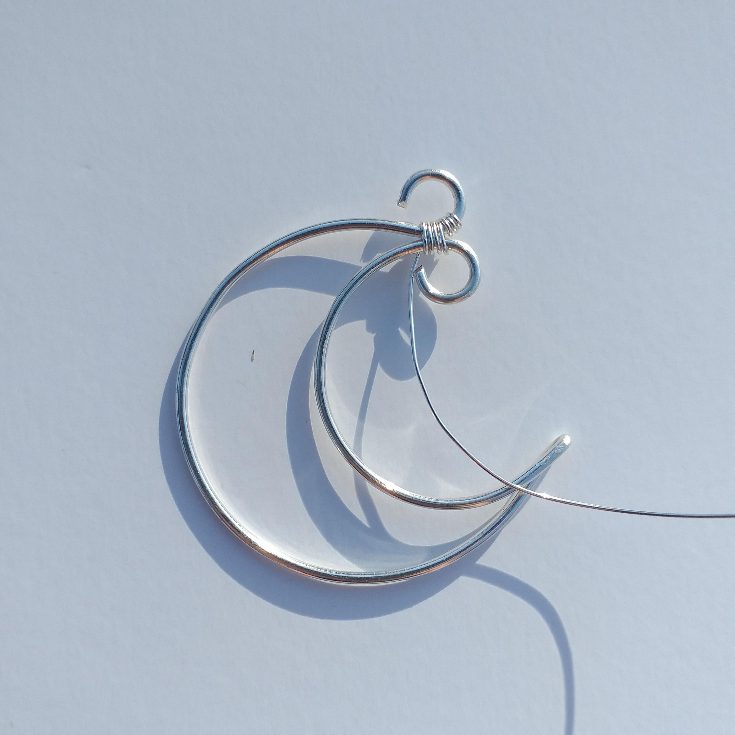 How to Make a Crescent Moon Pendant Using Wire : 11 Steps (with ...