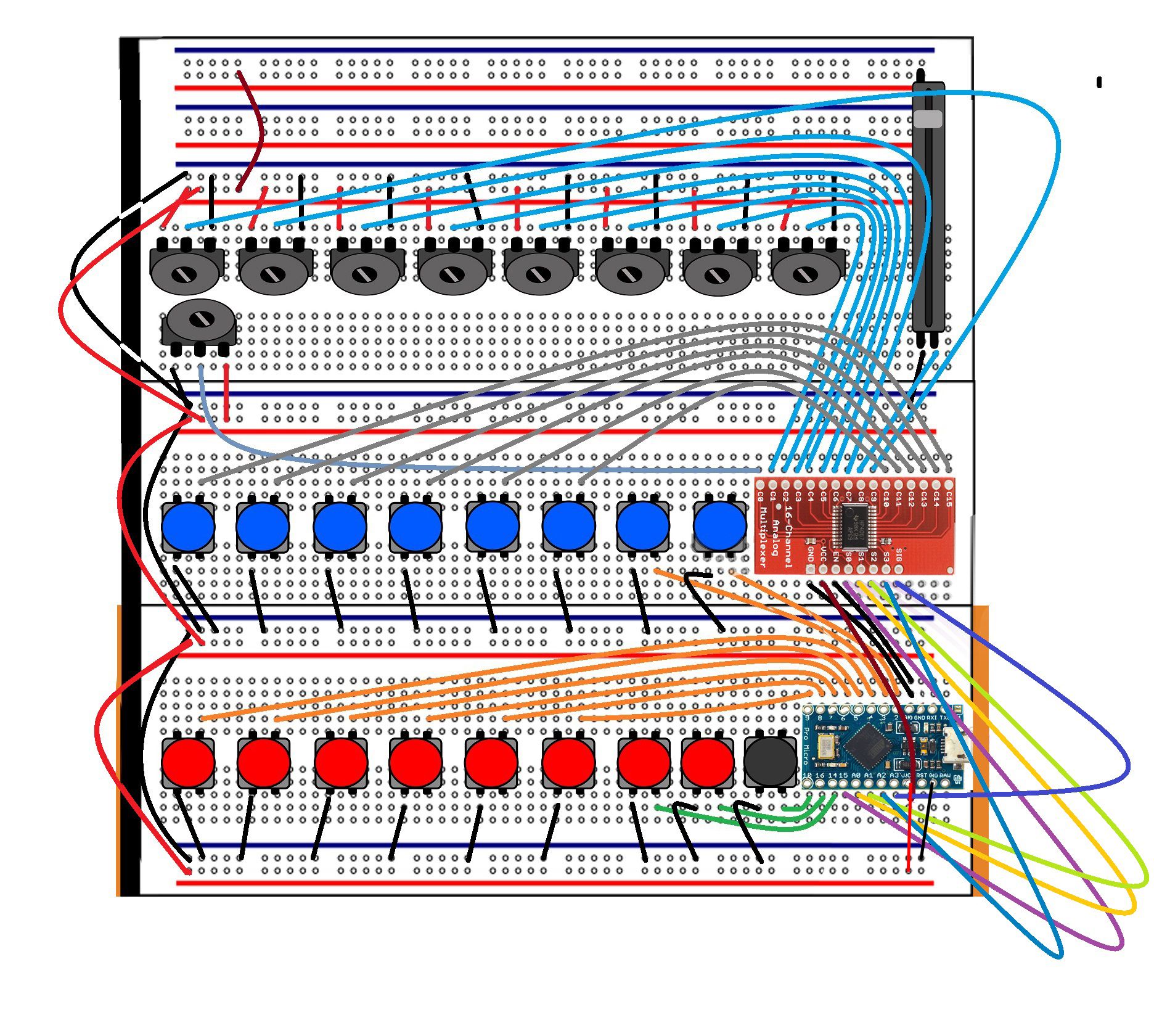 VMix Surface Control 8 Channel & Tally Lights : 7 Steps - Instructables