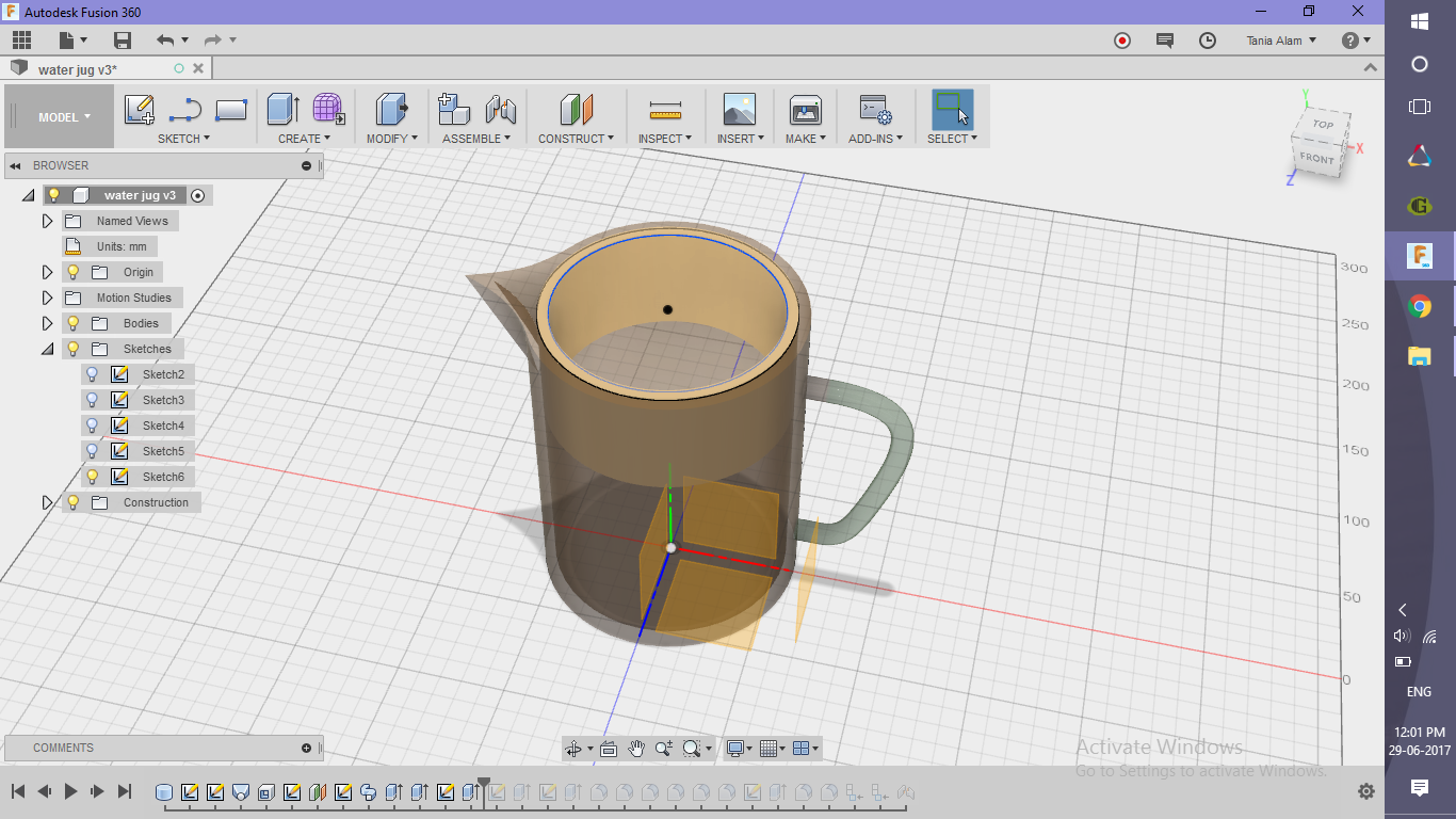 Easy Way to Make a Water Jug Using Fusion 360 : 5 Steps (with Pictures ...