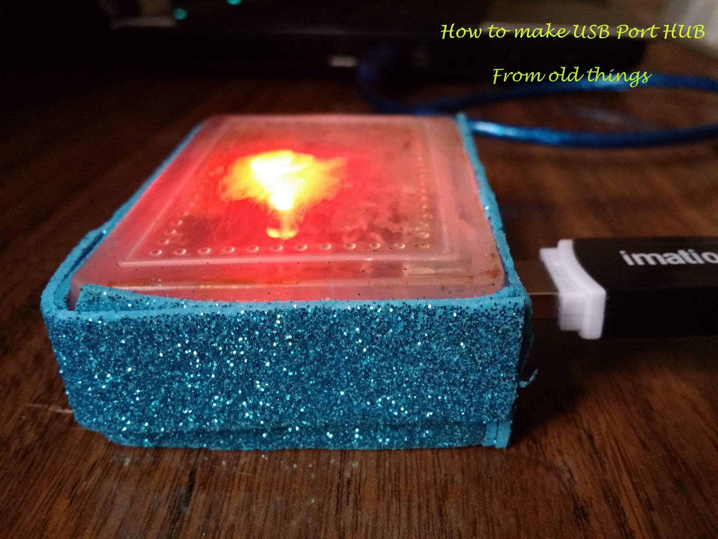 How to Make a Nice USB 3-Port Hub From Old Plastic Box : 6 Steps ...