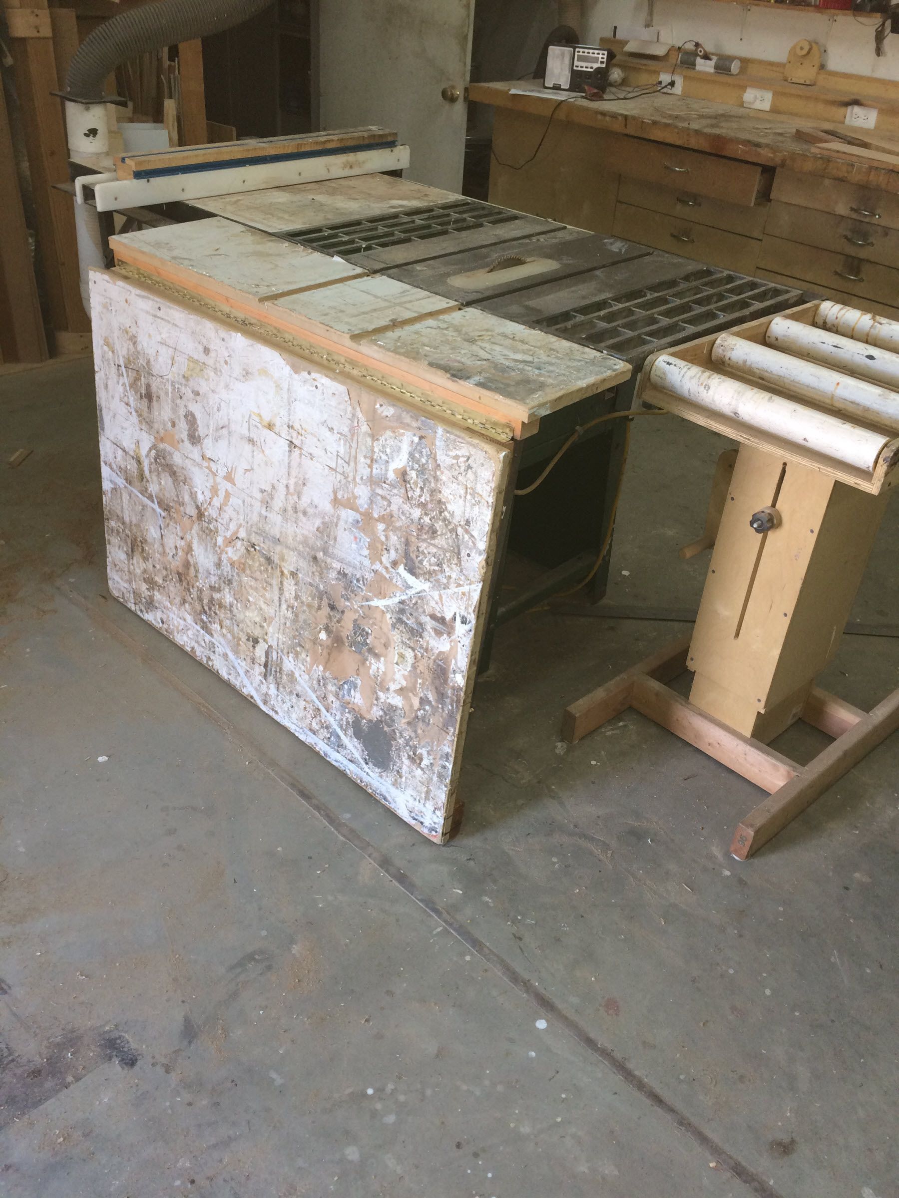 Sliding Table Saw Outfeed Extension Table : 3 Steps (with Pictures ...
