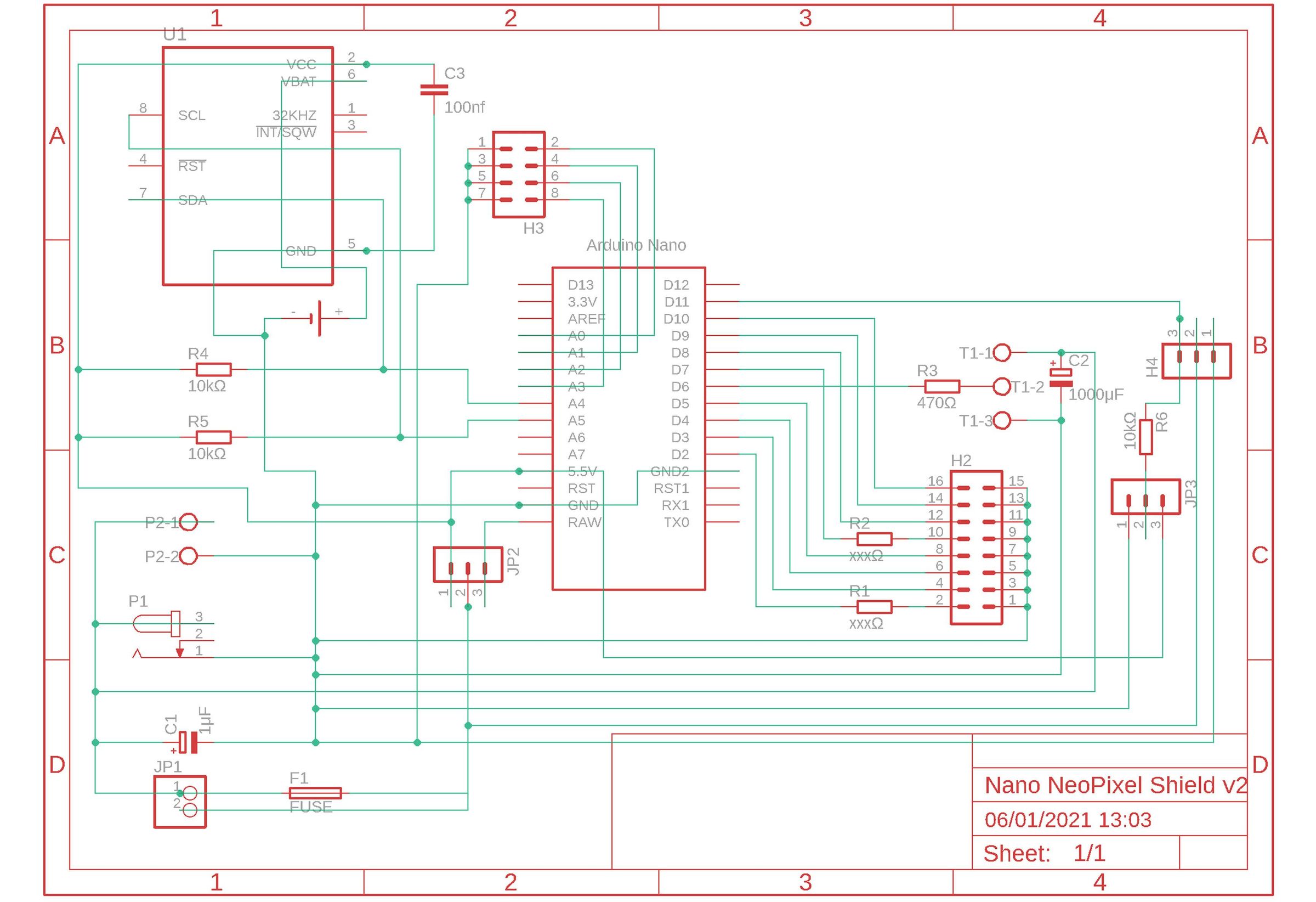 Arduino Nano NeoPixel Shield With Integrated RTC : 5 Steps - Instructables