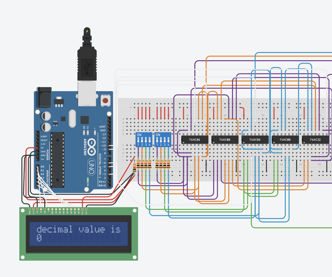 4Bit Adder With LCD Display : 5 Steps - Instructables