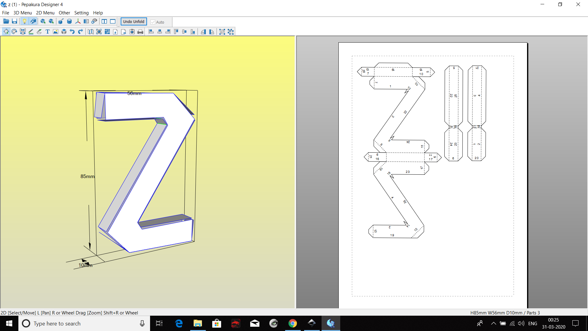 3d Papercut Alphabets Fully Customisable by Using Free Software : 5 Steps - Instructables