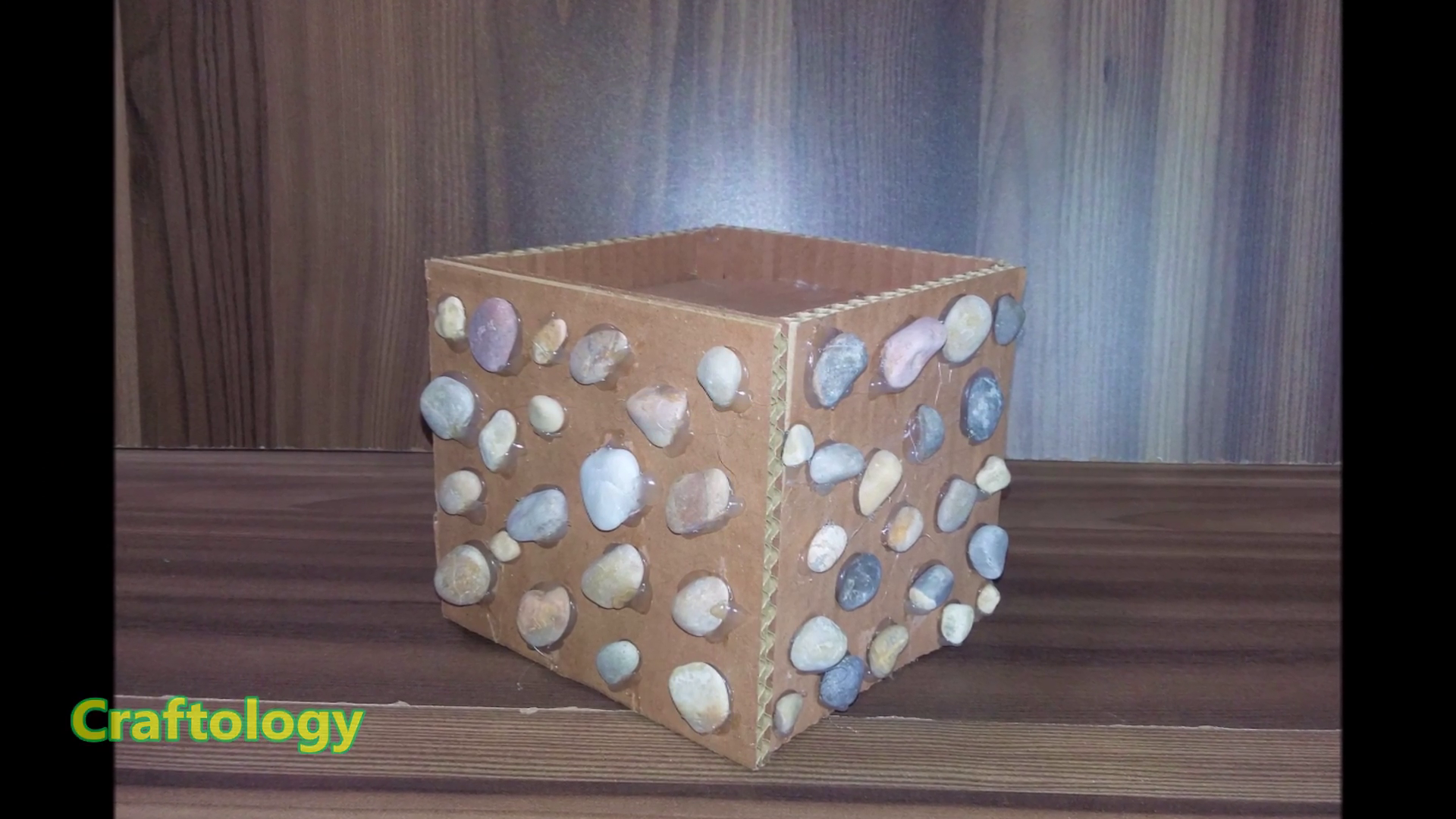 How to Make Flower Pot From Cardboard|Pebbles Cardboard Flower Pot|Easy ...