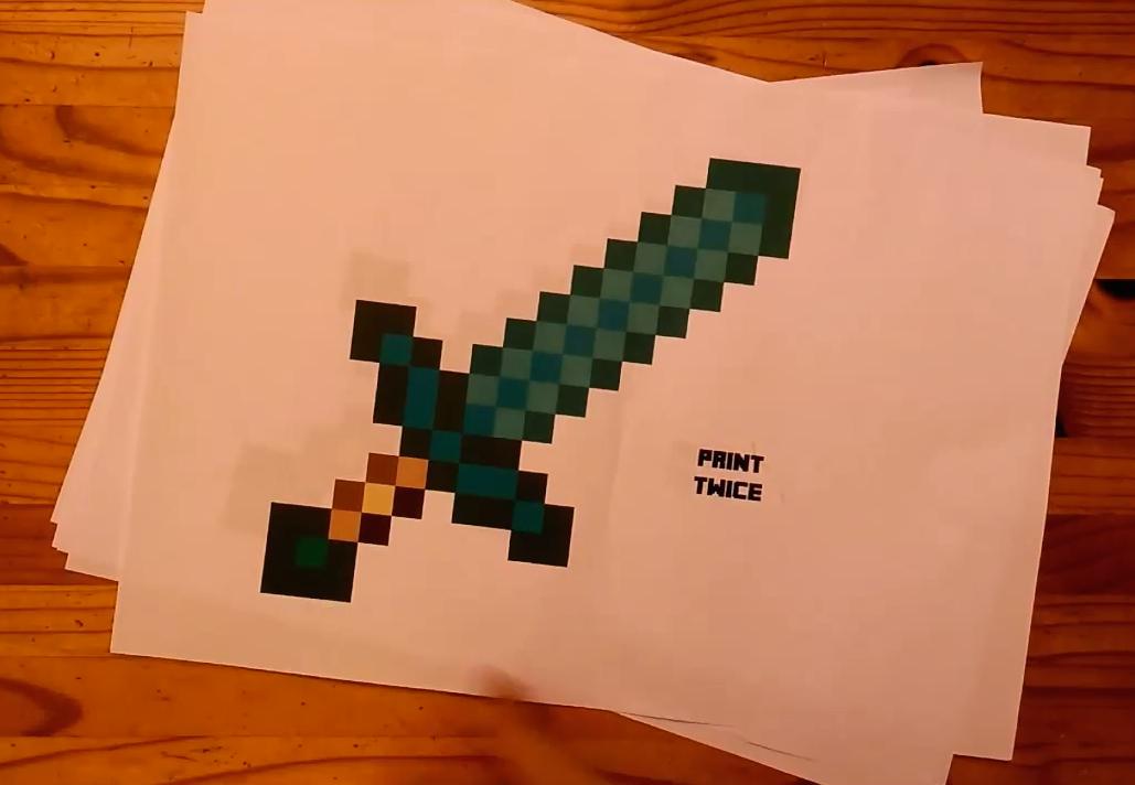 Foamboard Minecraft Diamond Sword : 7 Steps (with Pictures) - Instructables