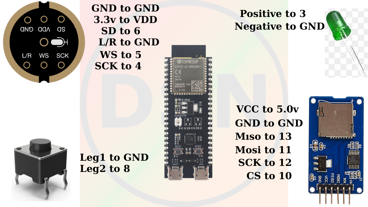 How to Make an Audio Recorder With Esp32, INMP441 I2S Microphone ...