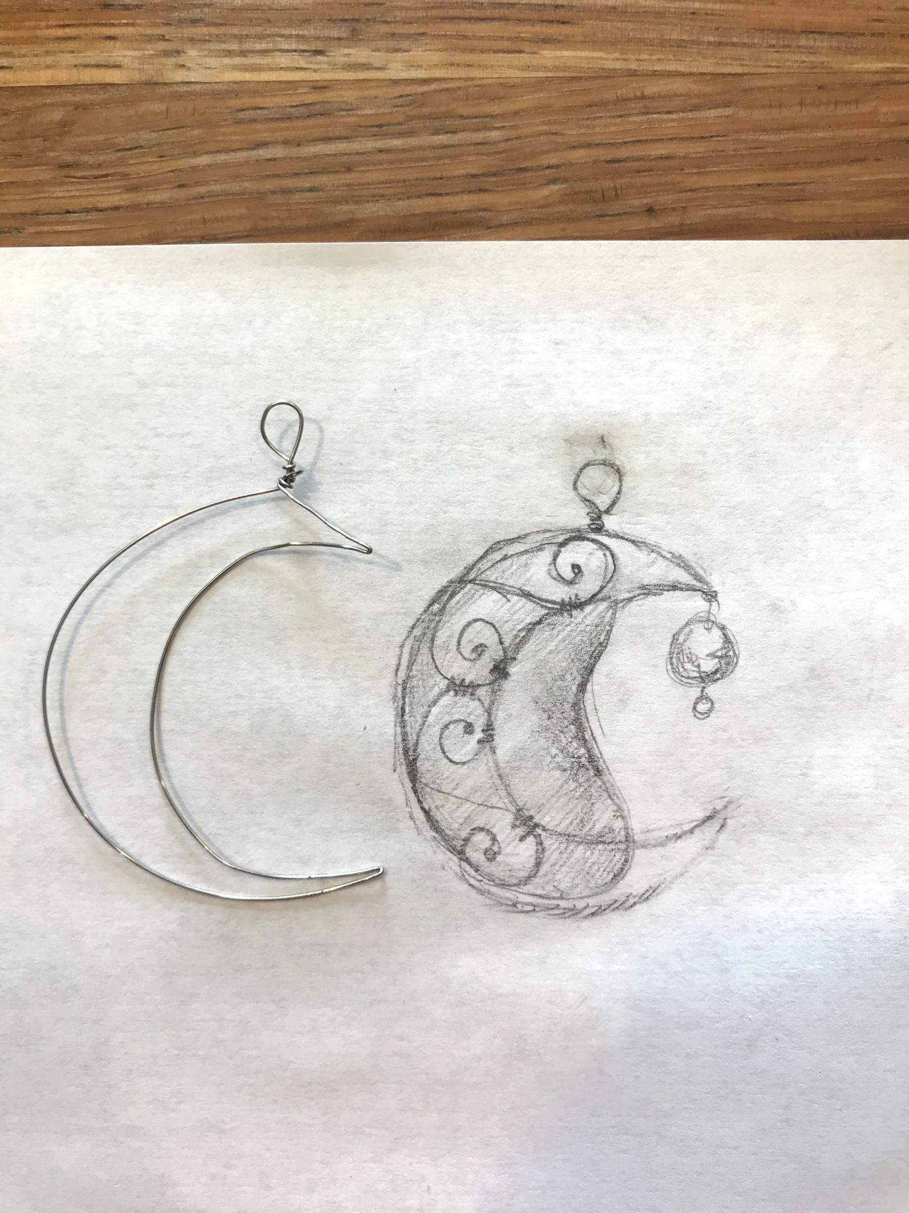 How to Design (and Finish!) a Wire Wrapped Moon Pendant : 8 Steps (with ...