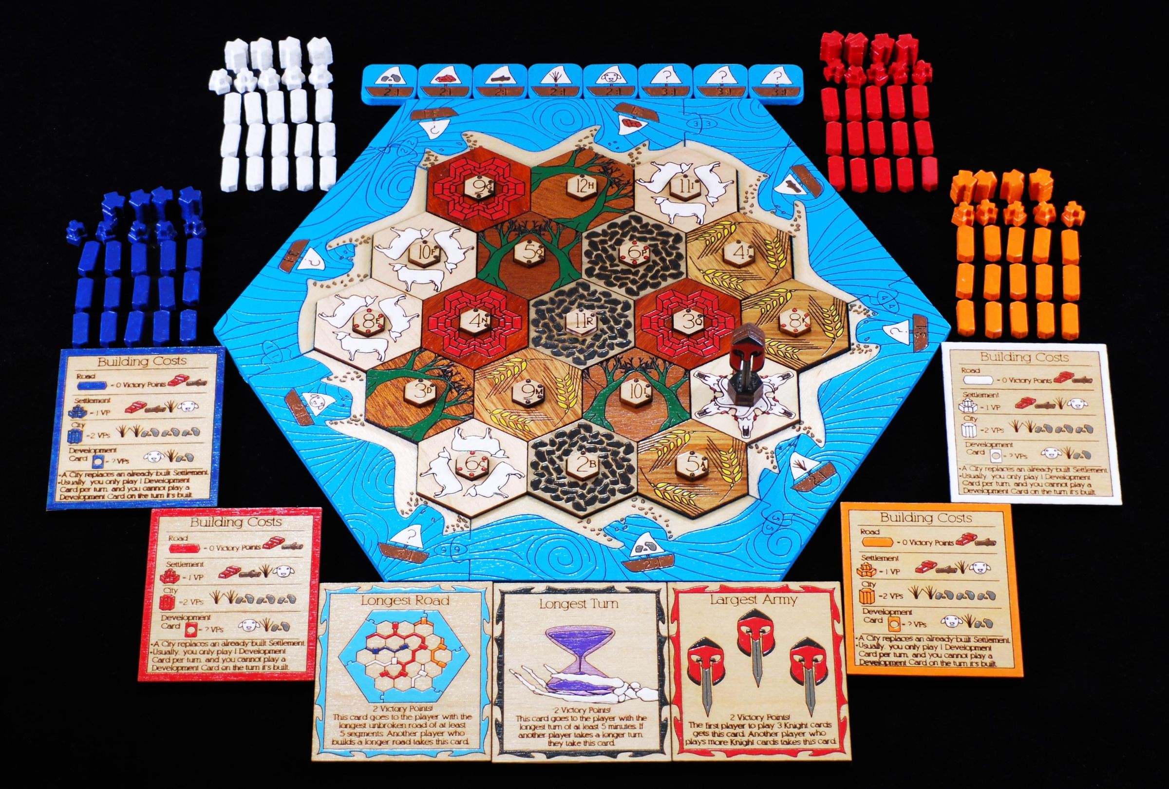 Laser-Cut Travel-Sized Catan Original and 5-6 Player Extension : 15 ...