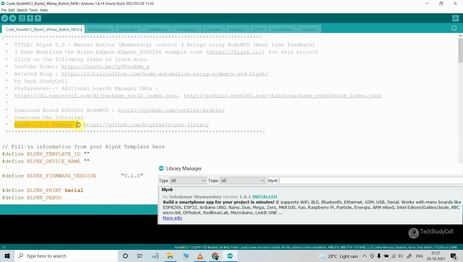 ESP8266 Home Automation Project Using NodeMCU and New Blynk App | IoT ...