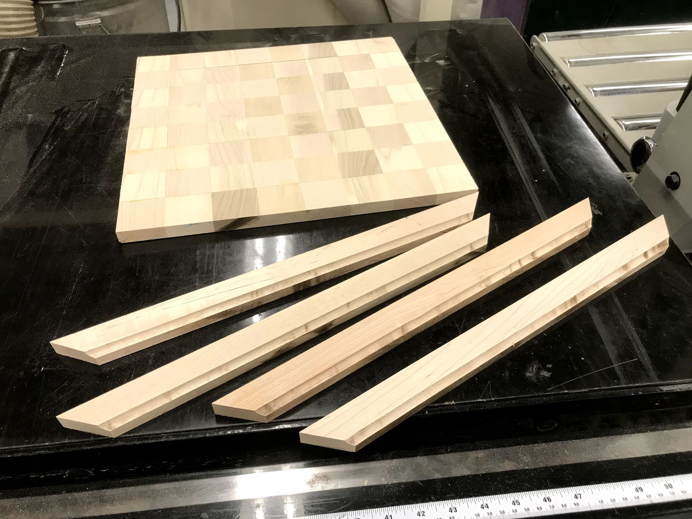 Wood and Resin Chess and Checker Board With Pieces From Scraps : 6 ...