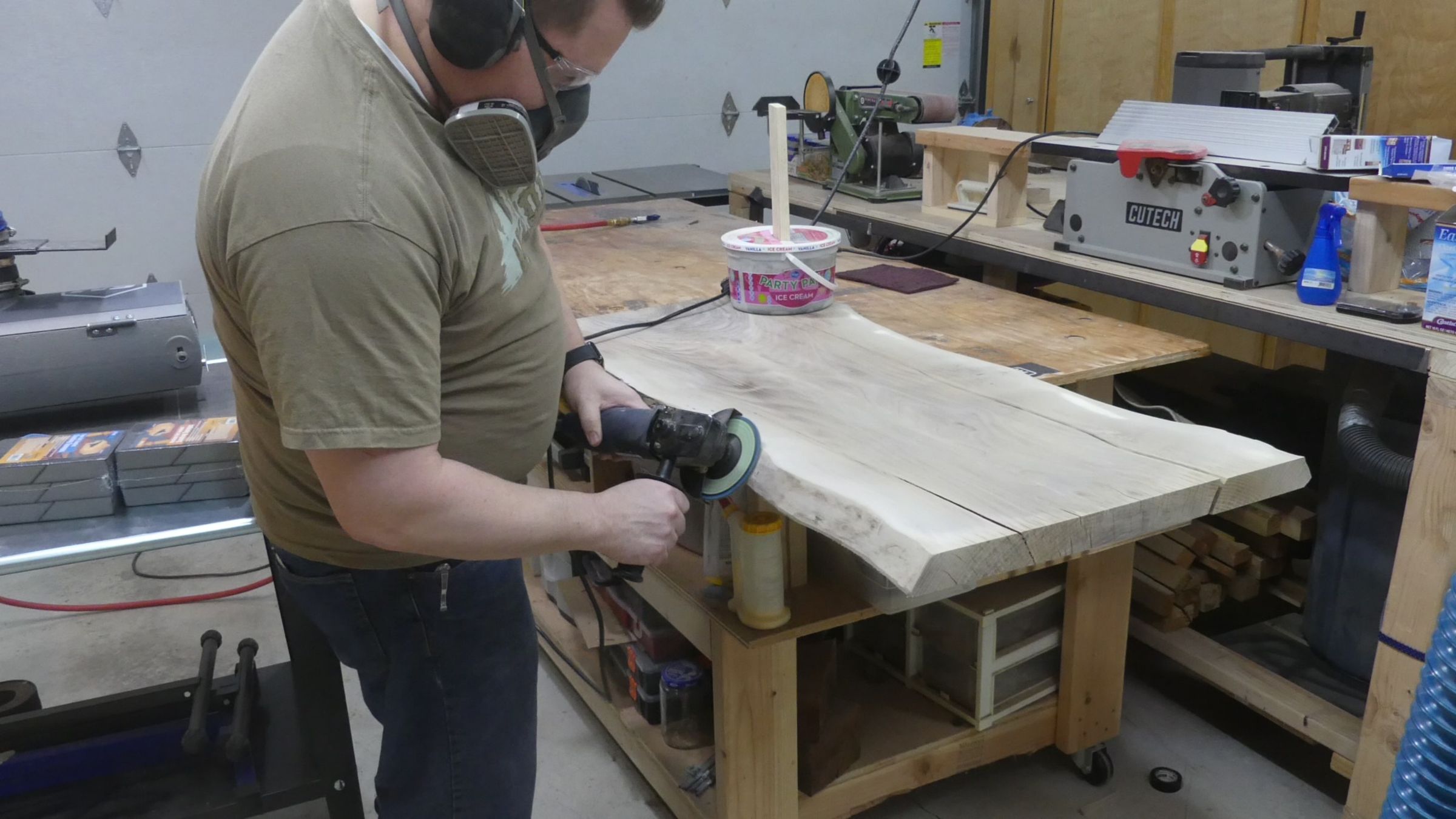 Black Walnut Slab and Black Epoxy Coffee Table (with Cocobolo Bowties ...