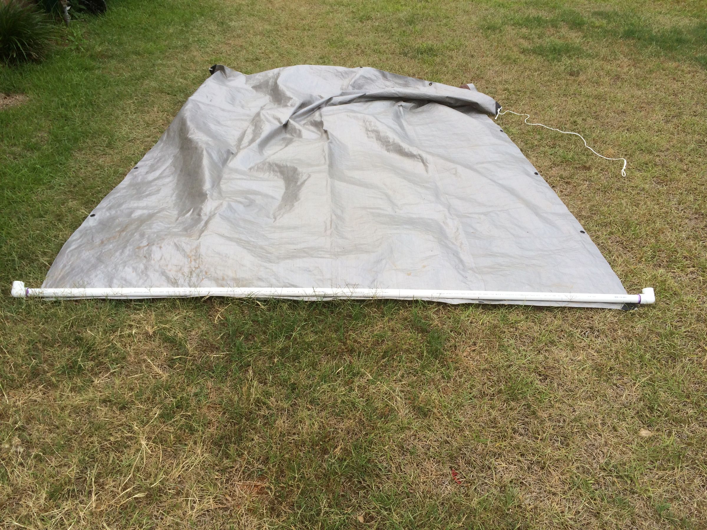 Tarp and PVC Canopy Lean-to Workspace : 12 Steps - Instructables