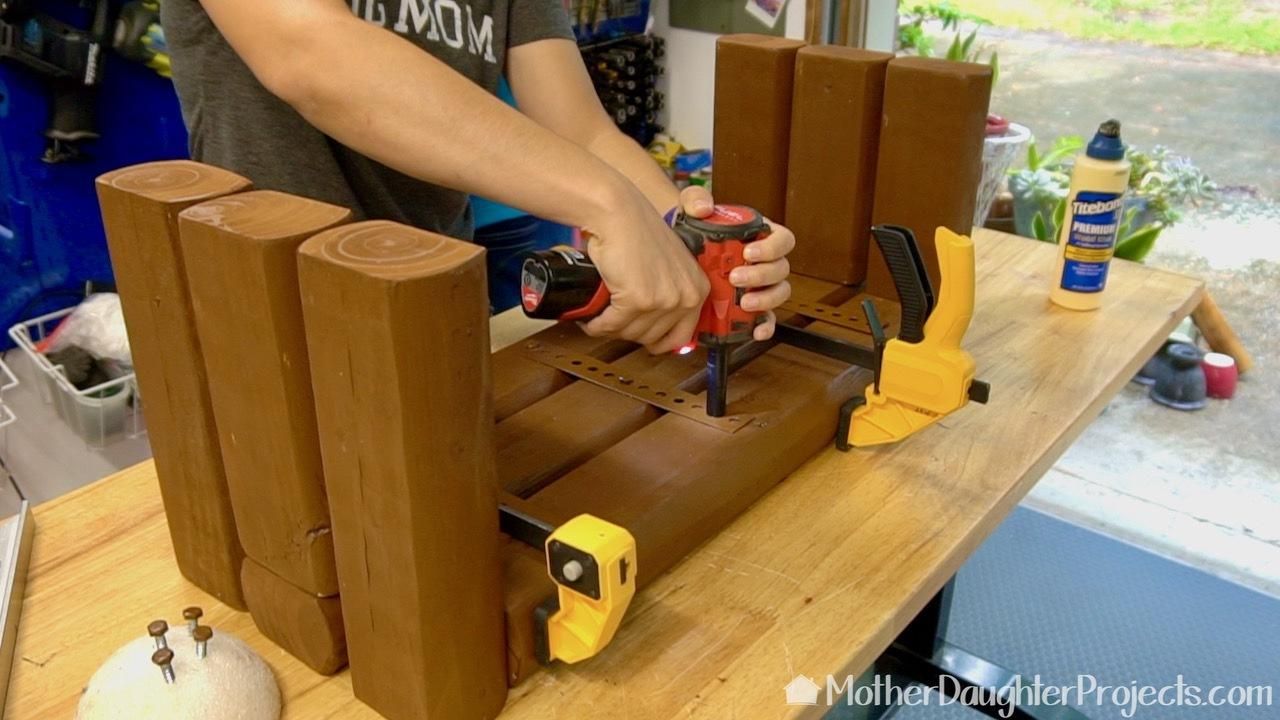 How to Use Landscape Timbers to Make an Outdoor Table : 4 Steps (with ...