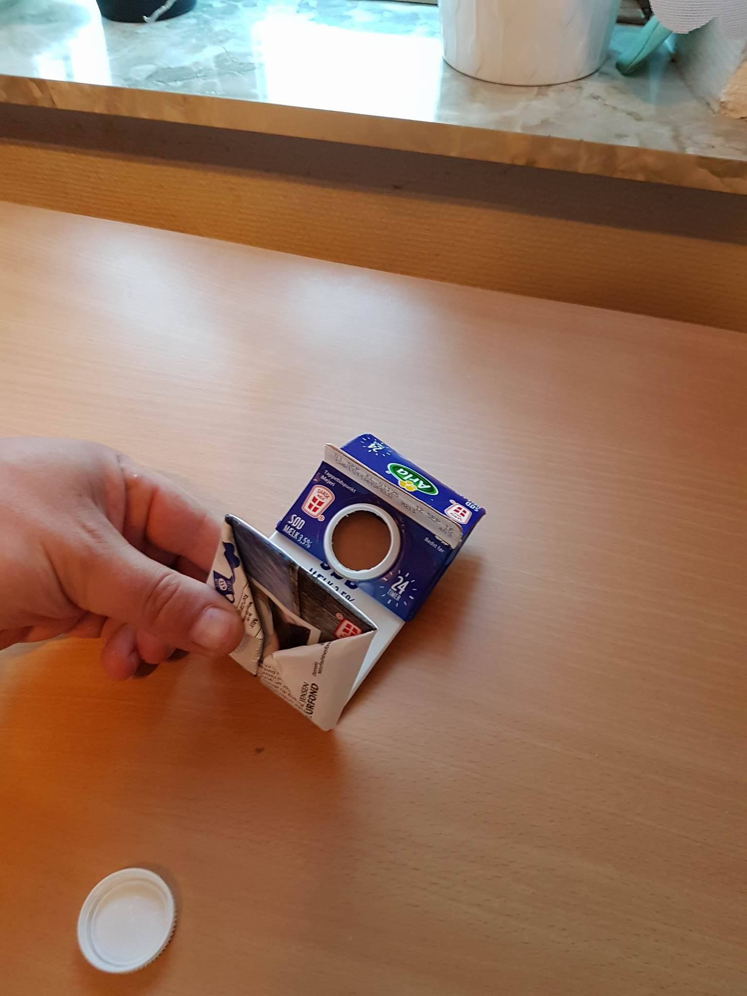 Folding a Cardboard Milk Container : 3 Steps (with Pictures ...