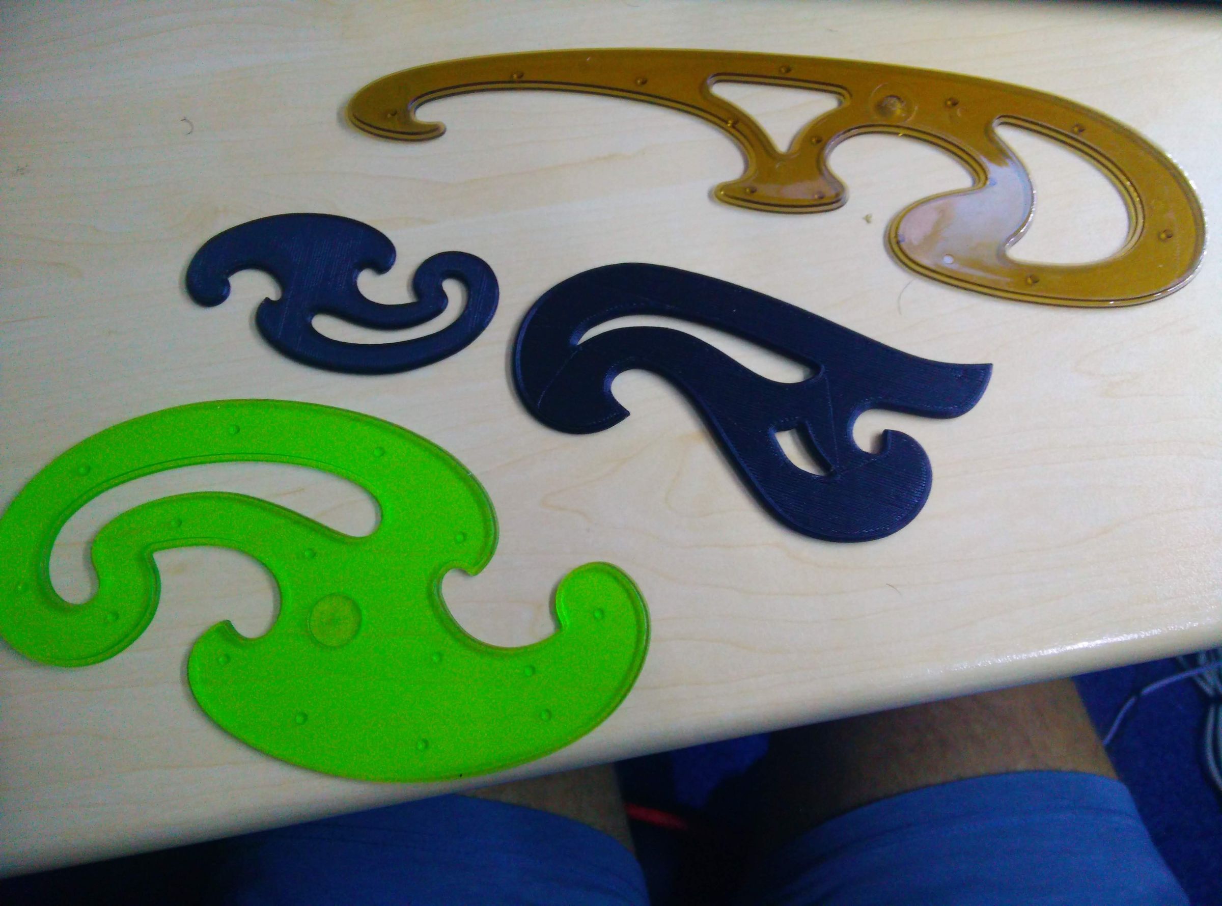 School Geometry - French Curve Set (Elipse, Hyperbola, Parabola ...