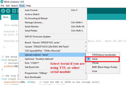 How to Program STM32F103C8T6 With ArduinoIDE : 7 Steps - Instructables