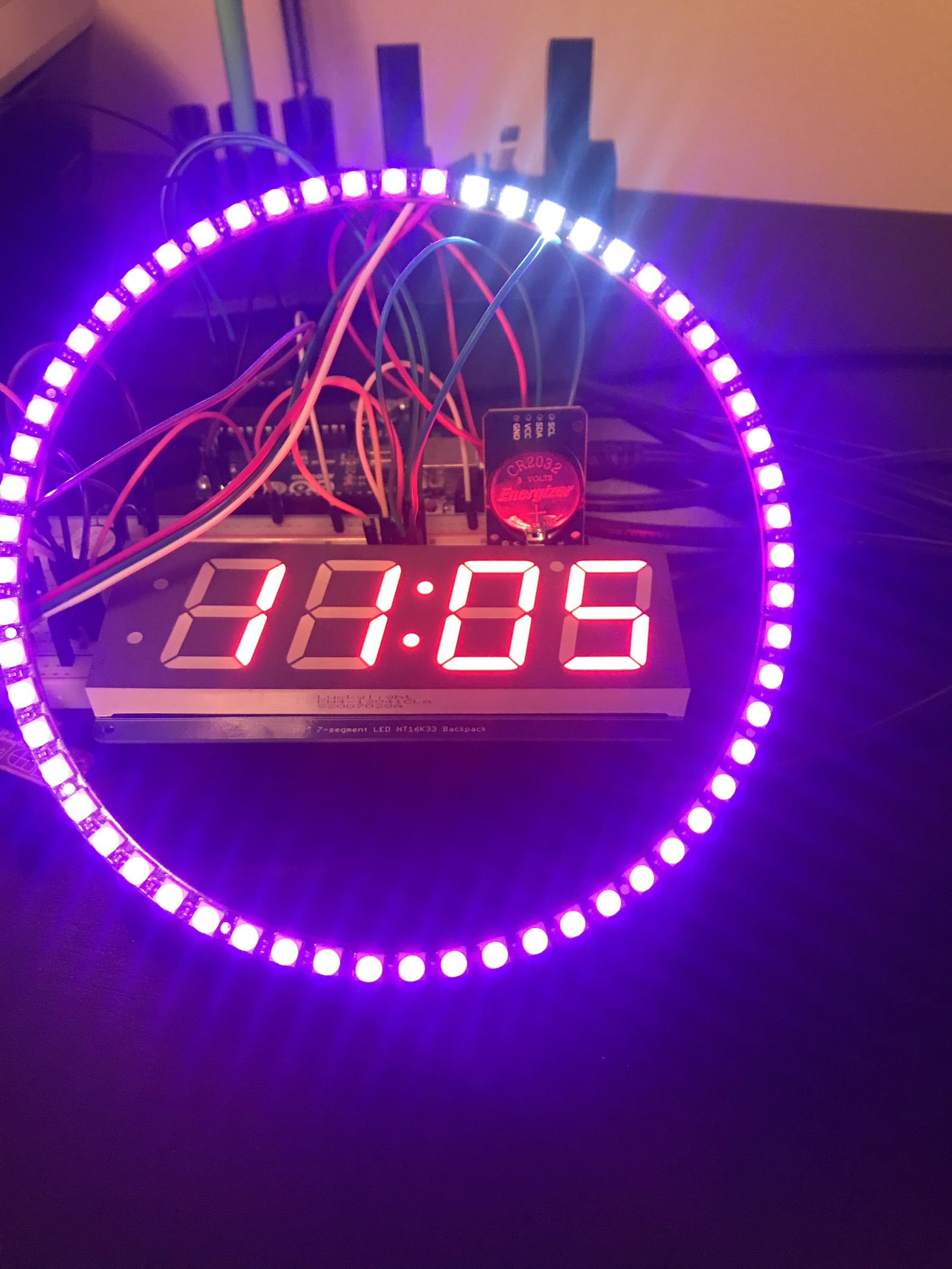 7-Segment NeoPixel Clock With Countdown Timer : 8 Steps (with Pictures ...