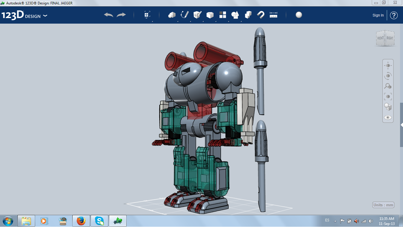 123D Design Fully Articulated Battle Robot Action Figure : 14 Steps ...