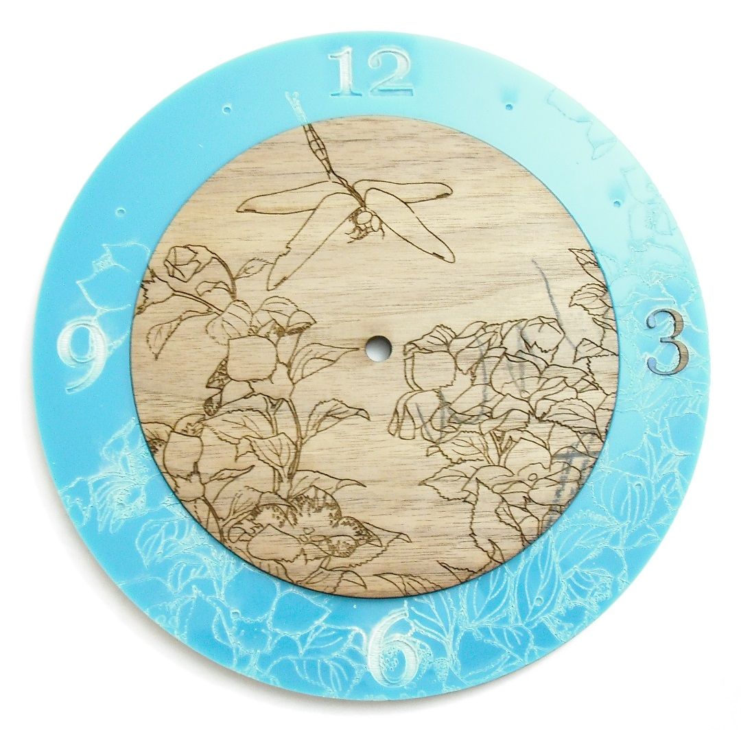 Lasered Dragonfly and Flower Clock (with Epic Detail) : 17 Steps (with ...