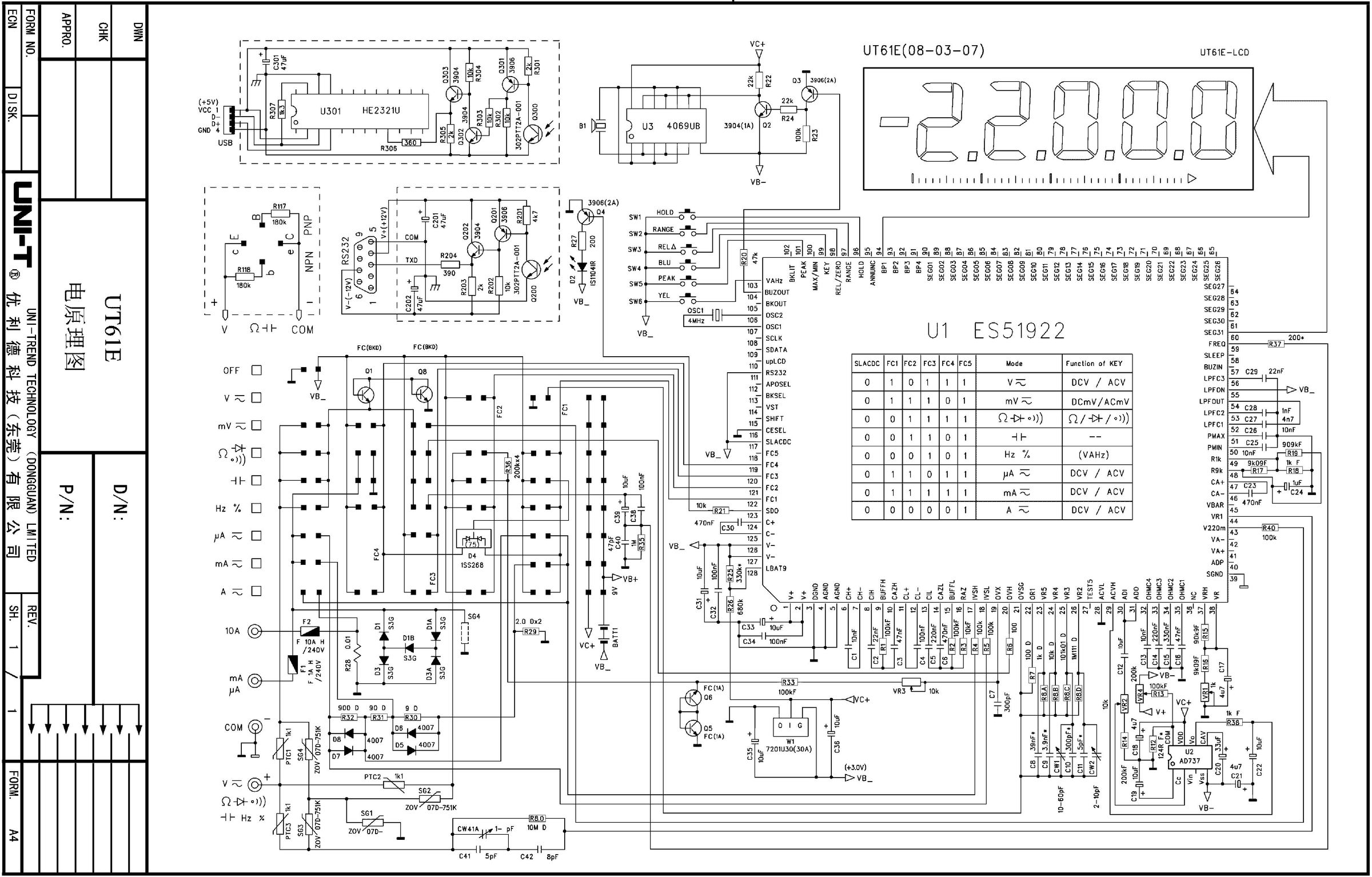 Voltage and Current Protection Upgrades for UNI-T UT61E : 11 Steps ...