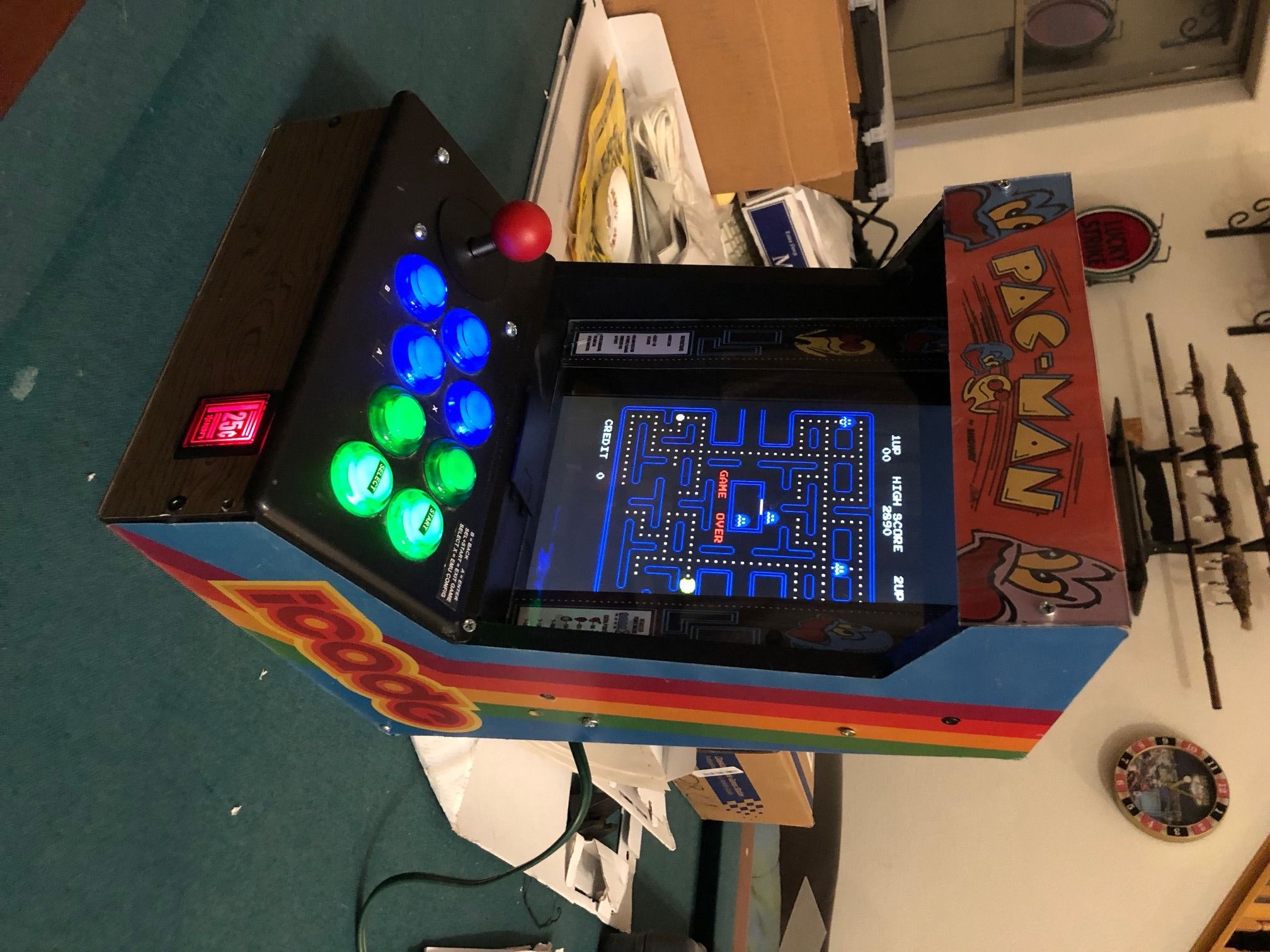 Bartop Mini Retro Arcade - Raspberry Pi and Customised Icade : 12 Steps ...