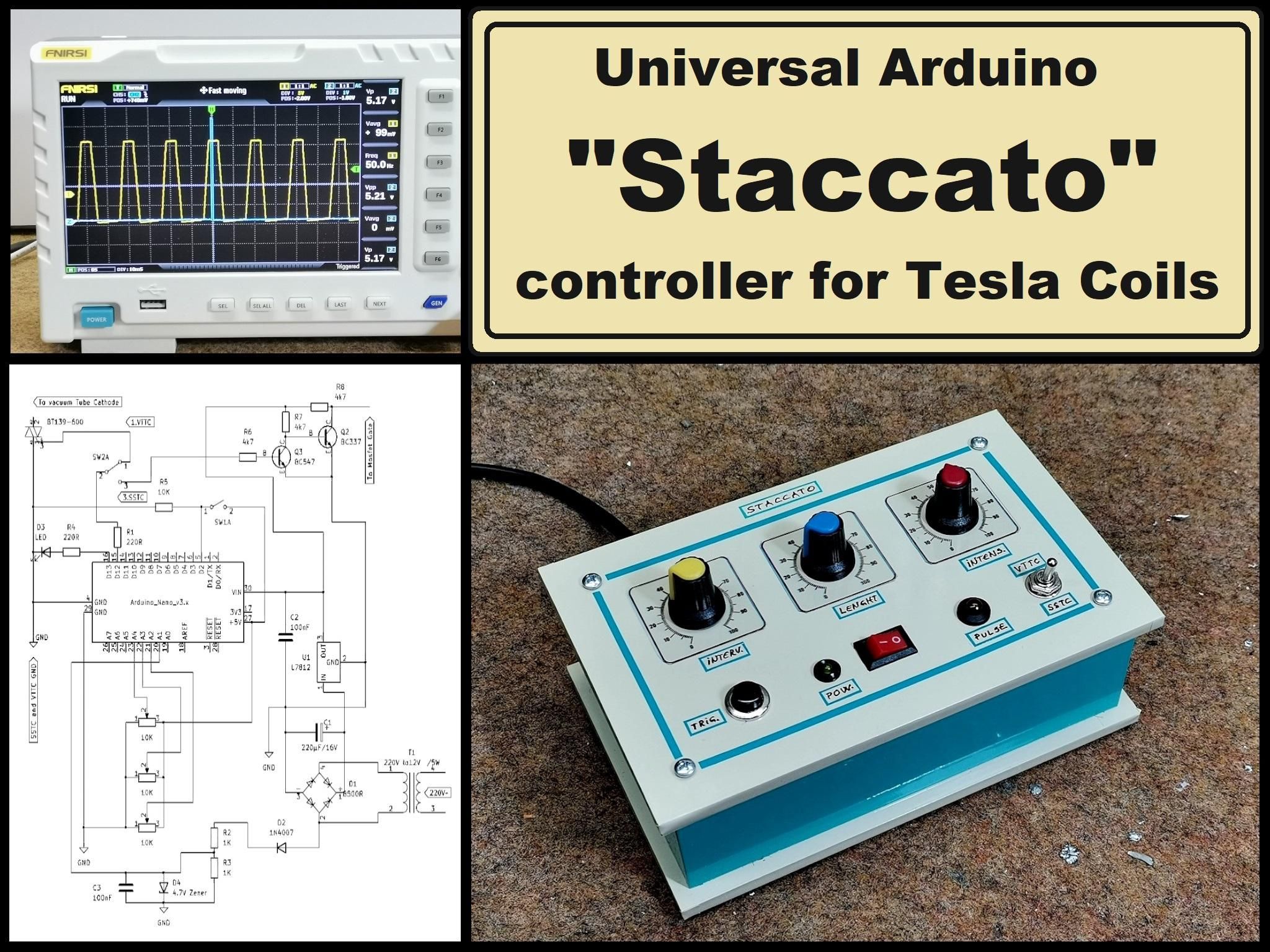 Universal Arduino Staccato Controller for SSTC and VTCC Tesla Coils : 4 ...