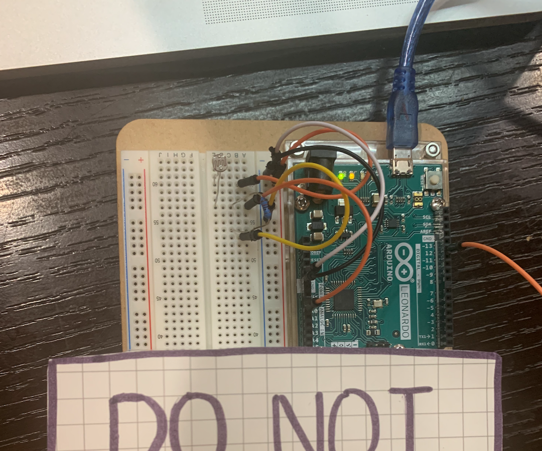 DO NOT ENTER: Arduino Leonardo LED Photo-resistance Reminder Light : 5 Steps - Instructables
