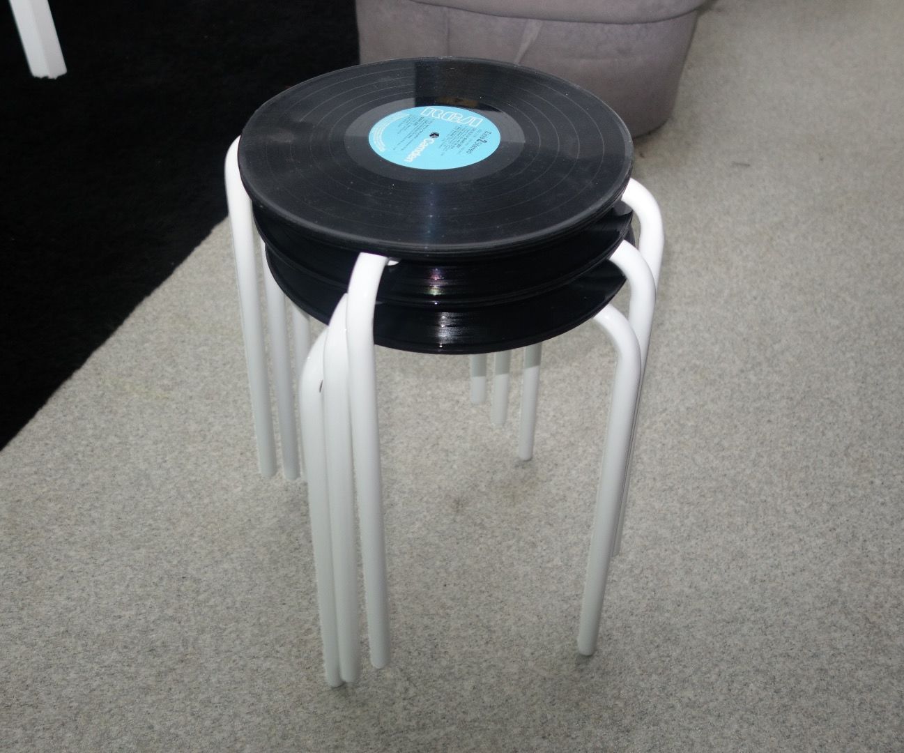 Vinyl Record Ikea Stool : 5 Steps (with Pictures) - Instructables