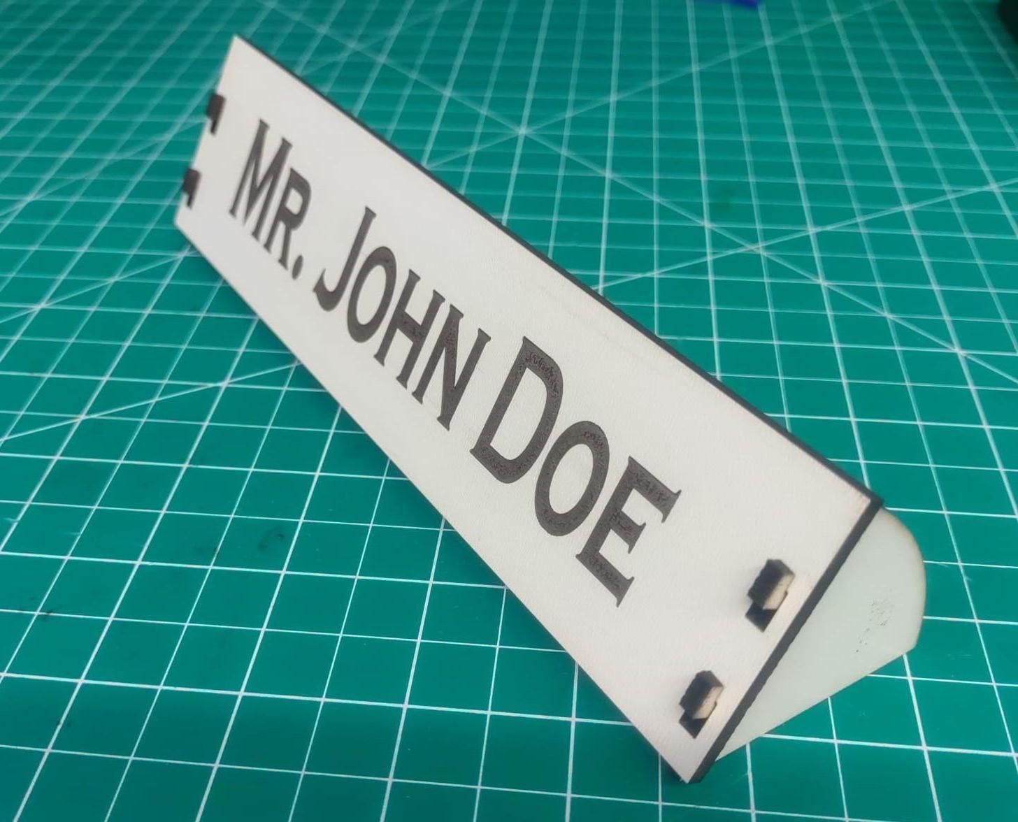 Laser Cut Desk Name Plate (No Glue Version) - Instructables