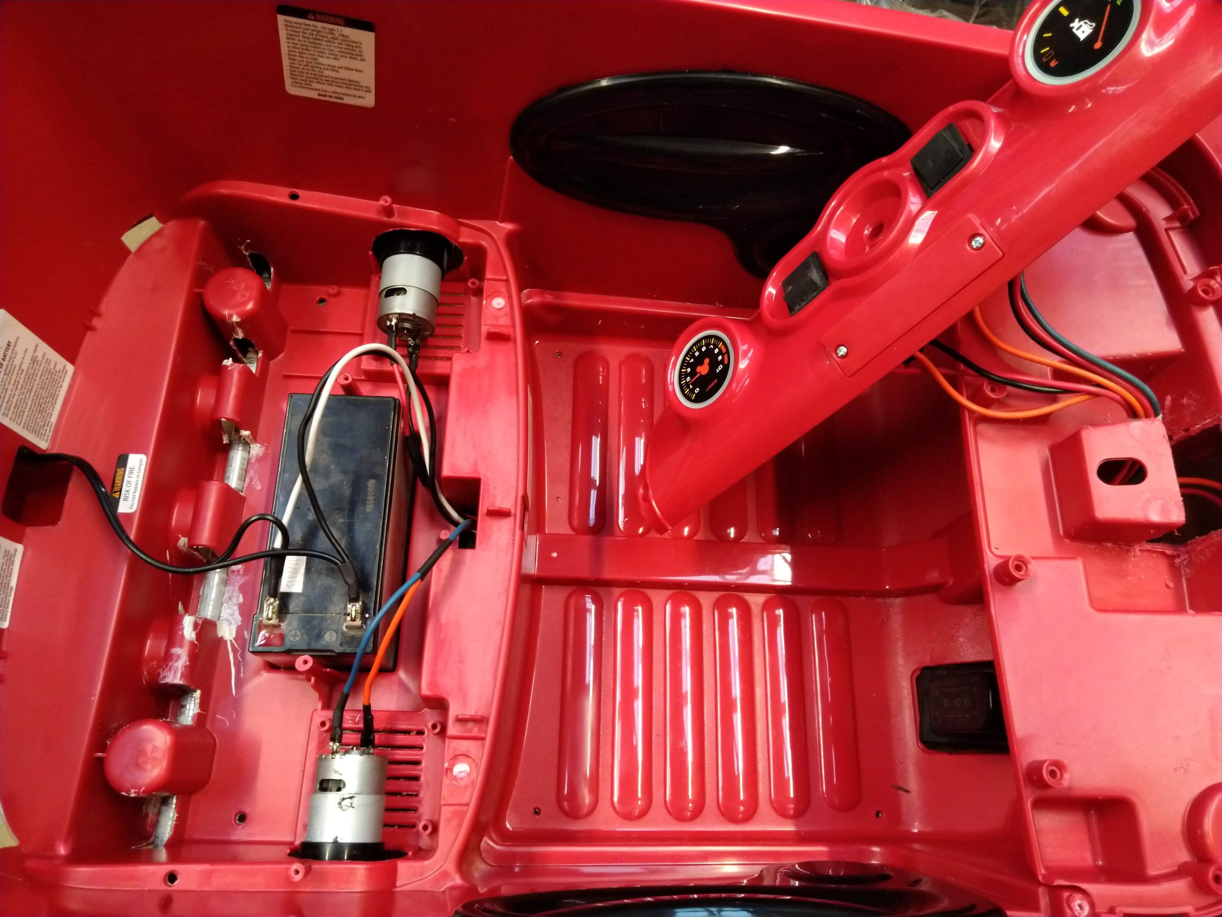 Converting 6v Power Wheels to 12v With Dual Gearboxes : 5 Steps ...
