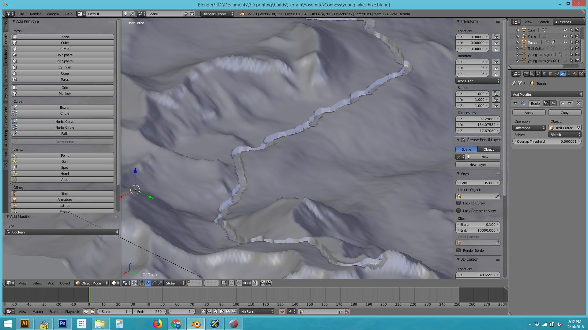 Make a 3d Print of Your Hike From a GPS Track : 9 Steps - Instructables