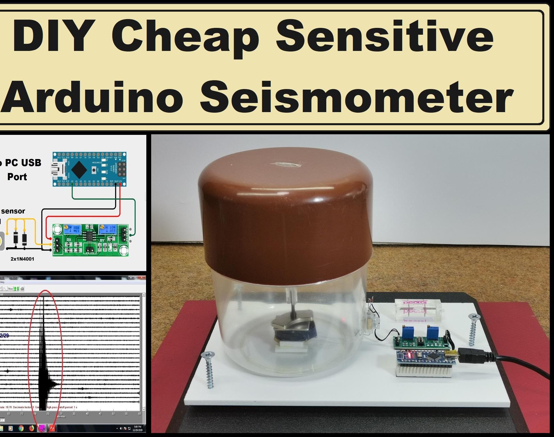 DIY Extremly Sensitive and Cheap Arduino Seismometer : 4 Steps - Instructables