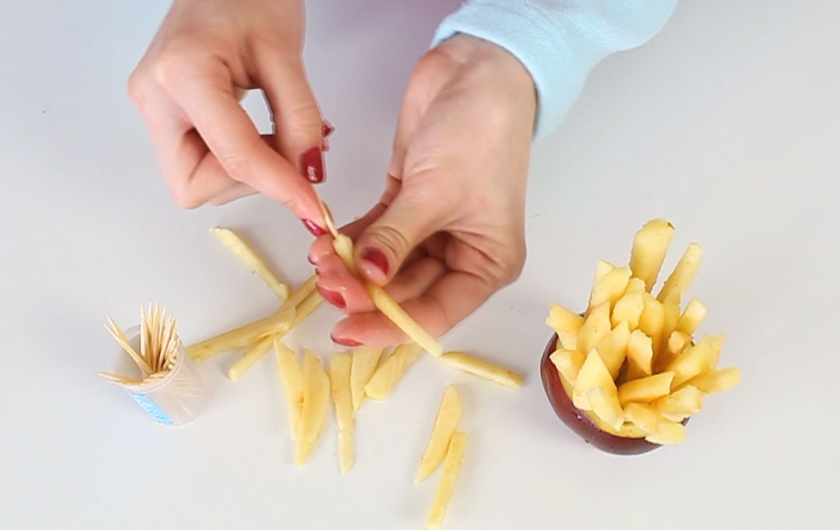 How to Make McDonald's Fries Out of an Apple!!! : 4 Steps (with ...