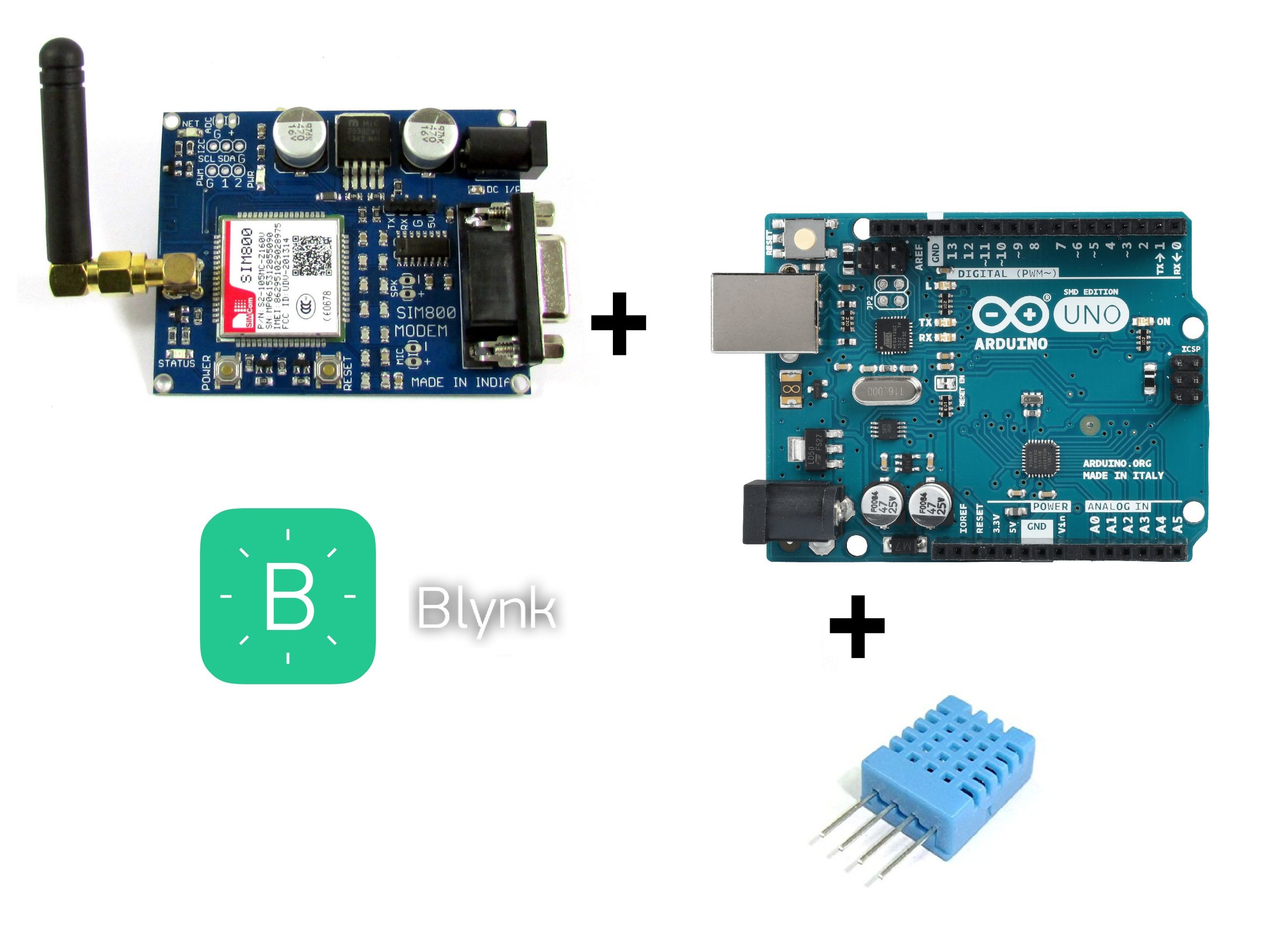 Blynk+GSM Sim800+Arduino Uno+DHT11 : 5 Steps (with Pictures ...