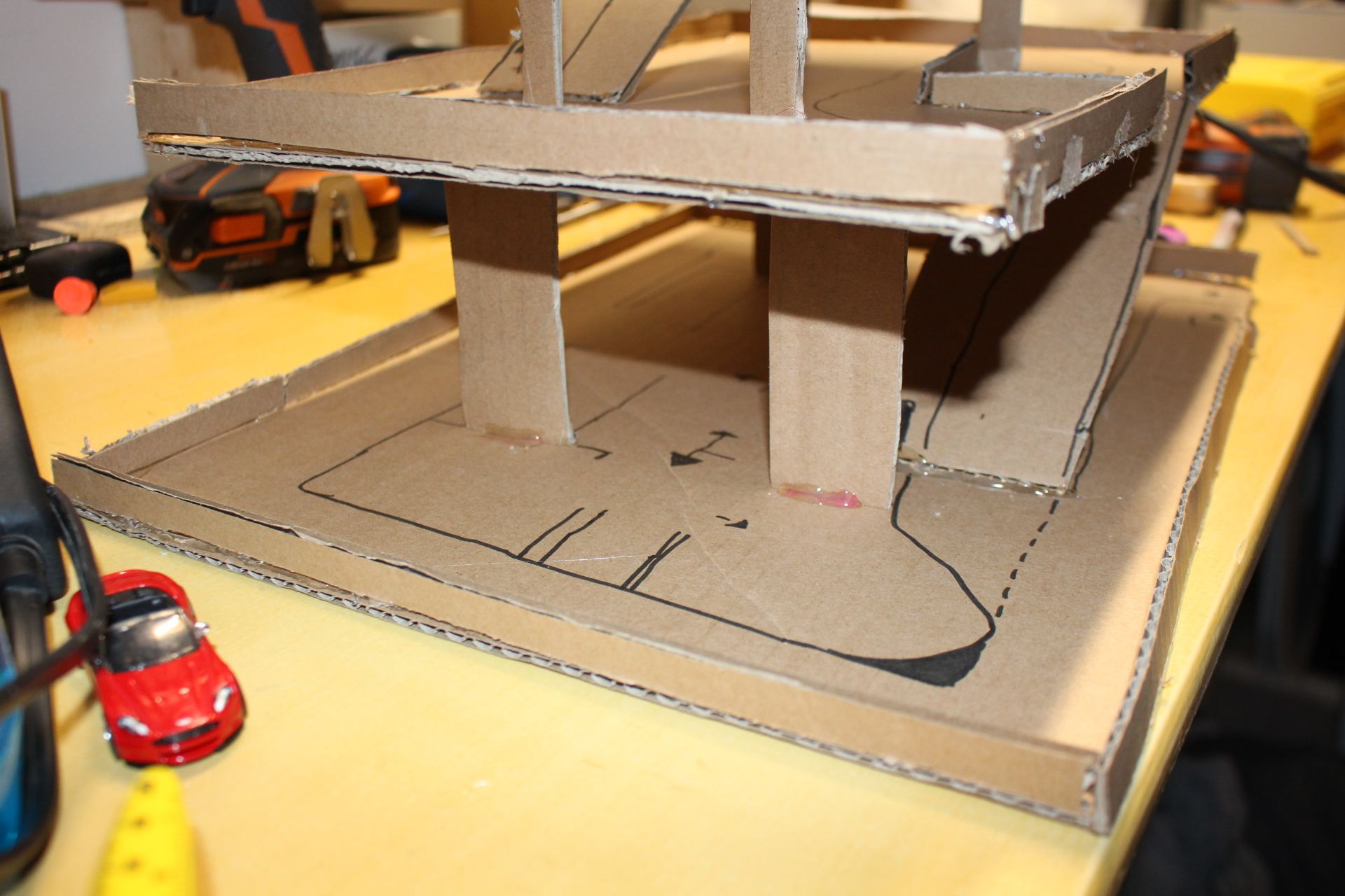 3 Tiered Toy Cardboard Parking Garage : 8 Steps - Instructables