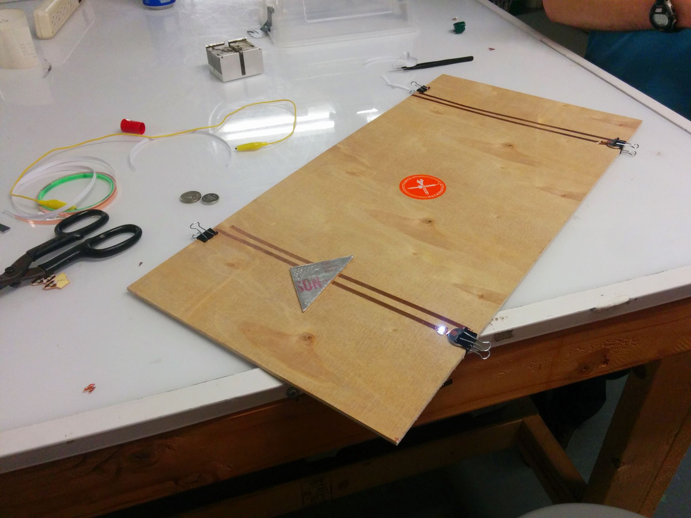 Electronic Shuffleboard With Chibitronics : 5 Steps - Instructables