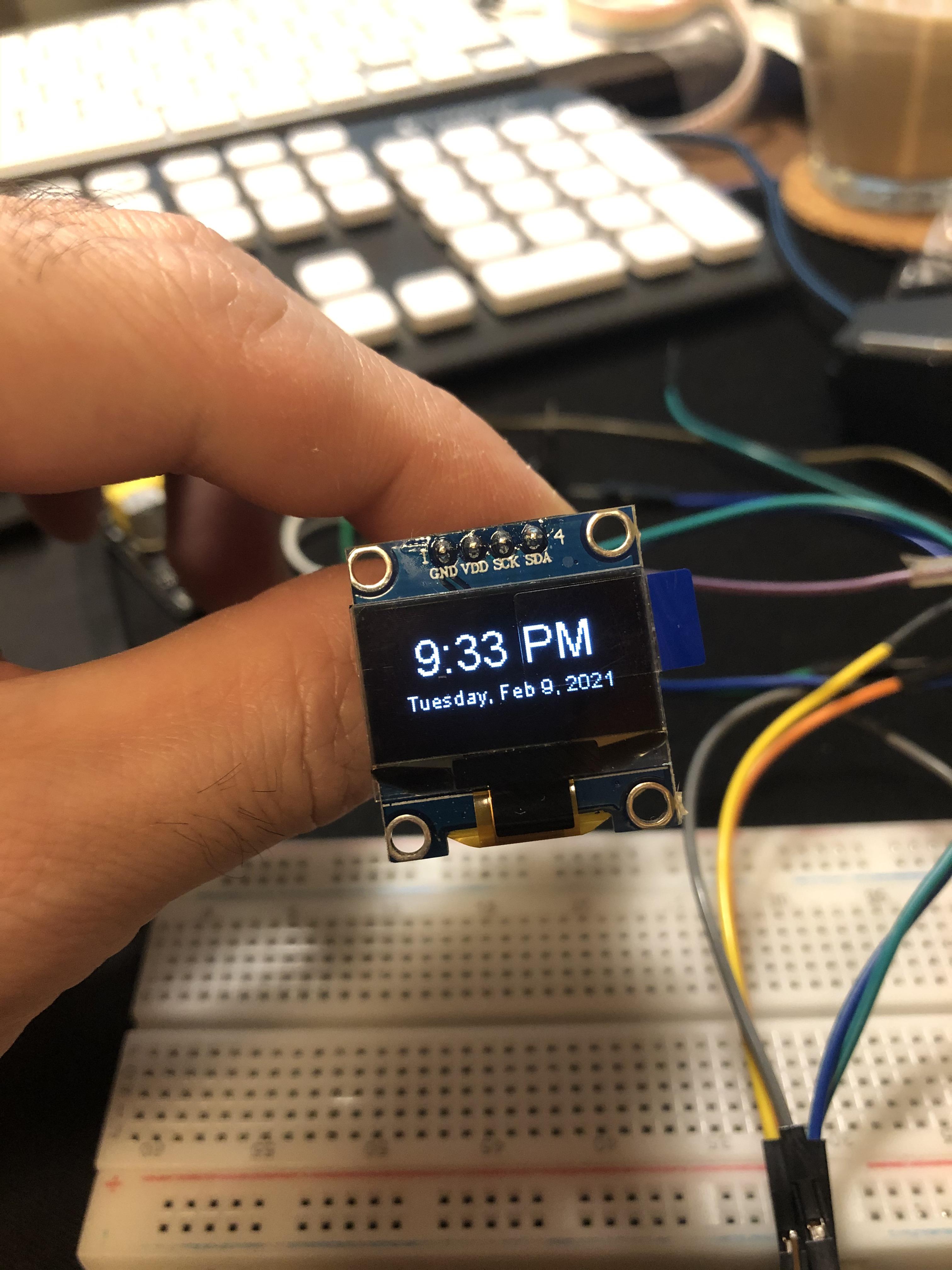 Simplest ESP8266 Local Time Internet Clock With OLED : 4 Steps (with ...