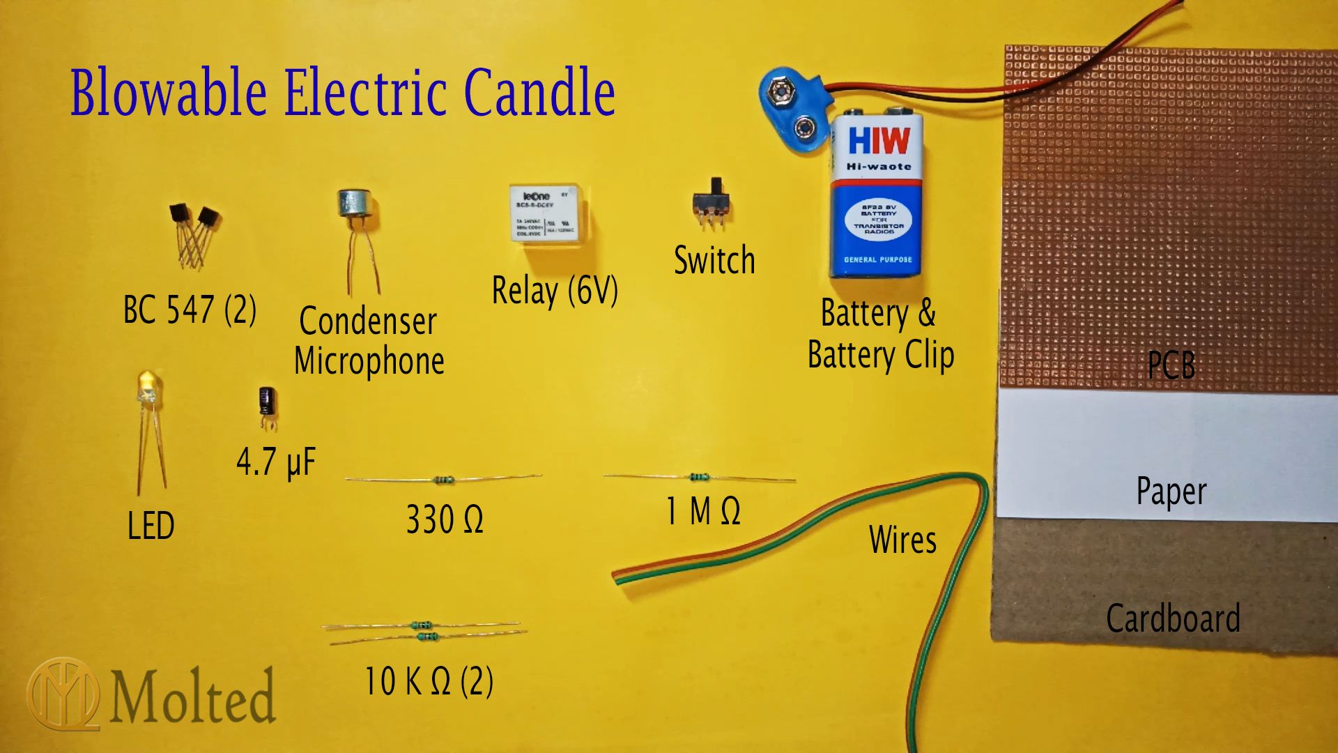 Diy Blowable Electric Candle 4 Steps Instructables
