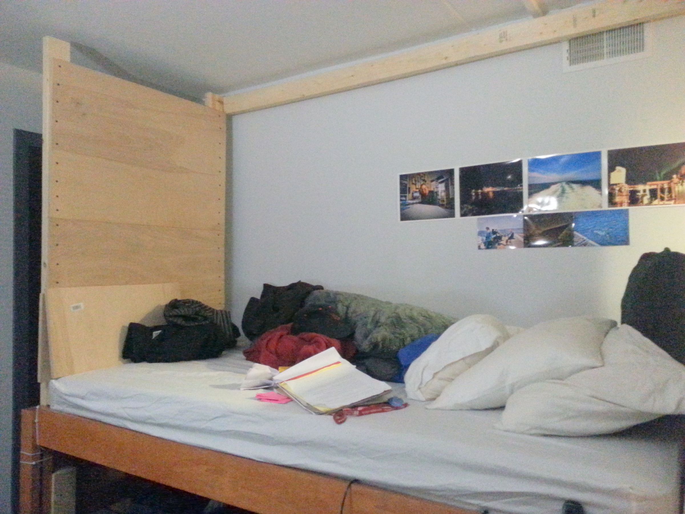 Boring Old College Dorm Room Bed - Becomes 4 Poster Bed Fit for a King ...