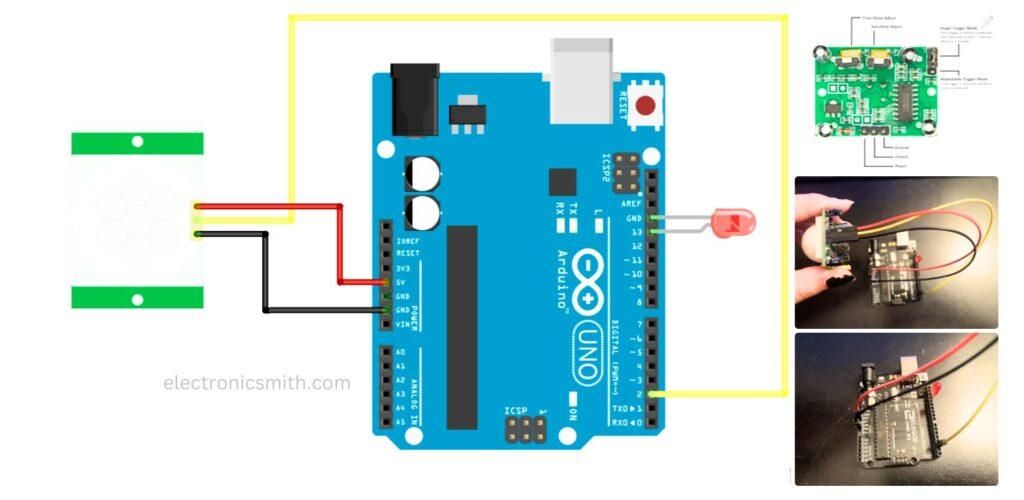 Motion Detector Using PIR Sensor Working and Arduino Interface With ...