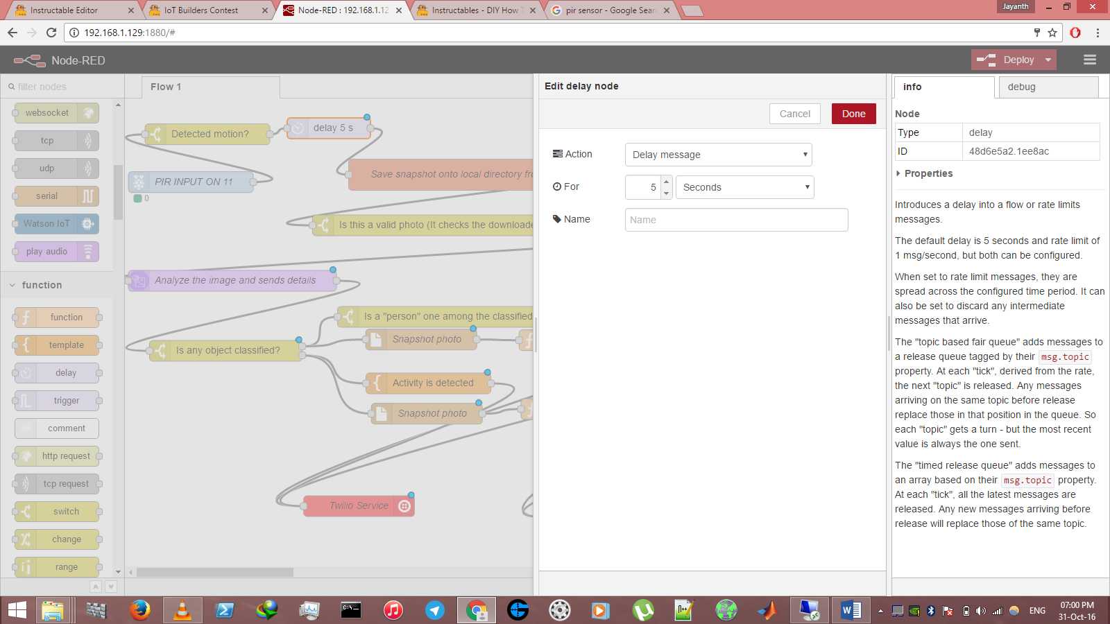Face Detection Security System Using Pi,IBM-Watson,Node-red,Twilio,Email Service : 10 Steps ...