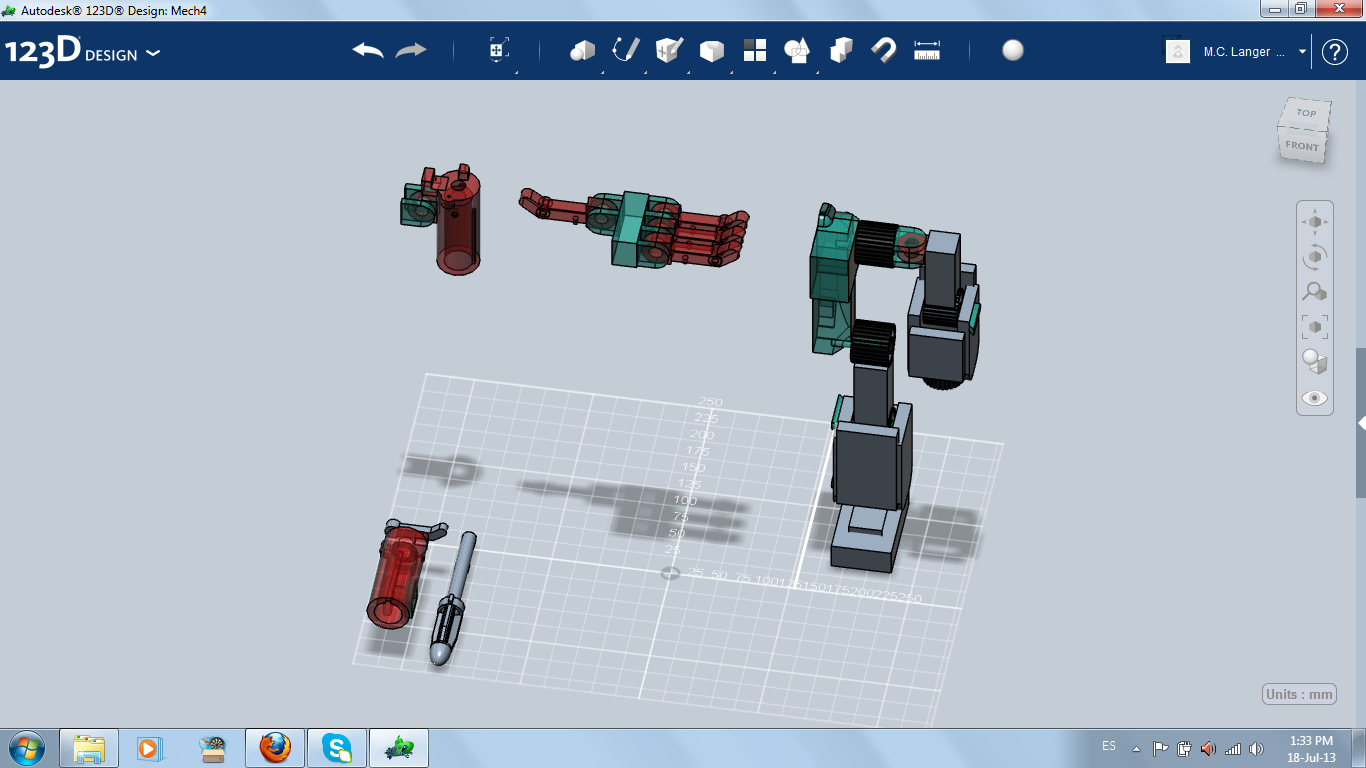 123D Design Fully Articulated Battle Robot Action Figure : 14 Steps ...