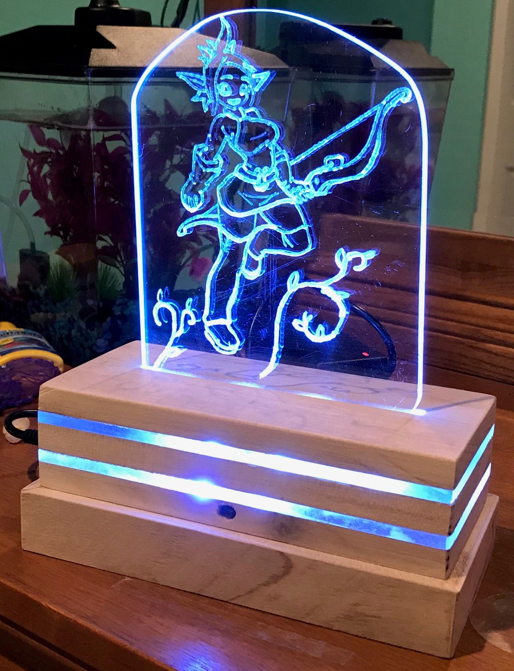 DIY Wood & Acrylic Color-Changing LED Lamp : 12 Steps (with Pictures ...