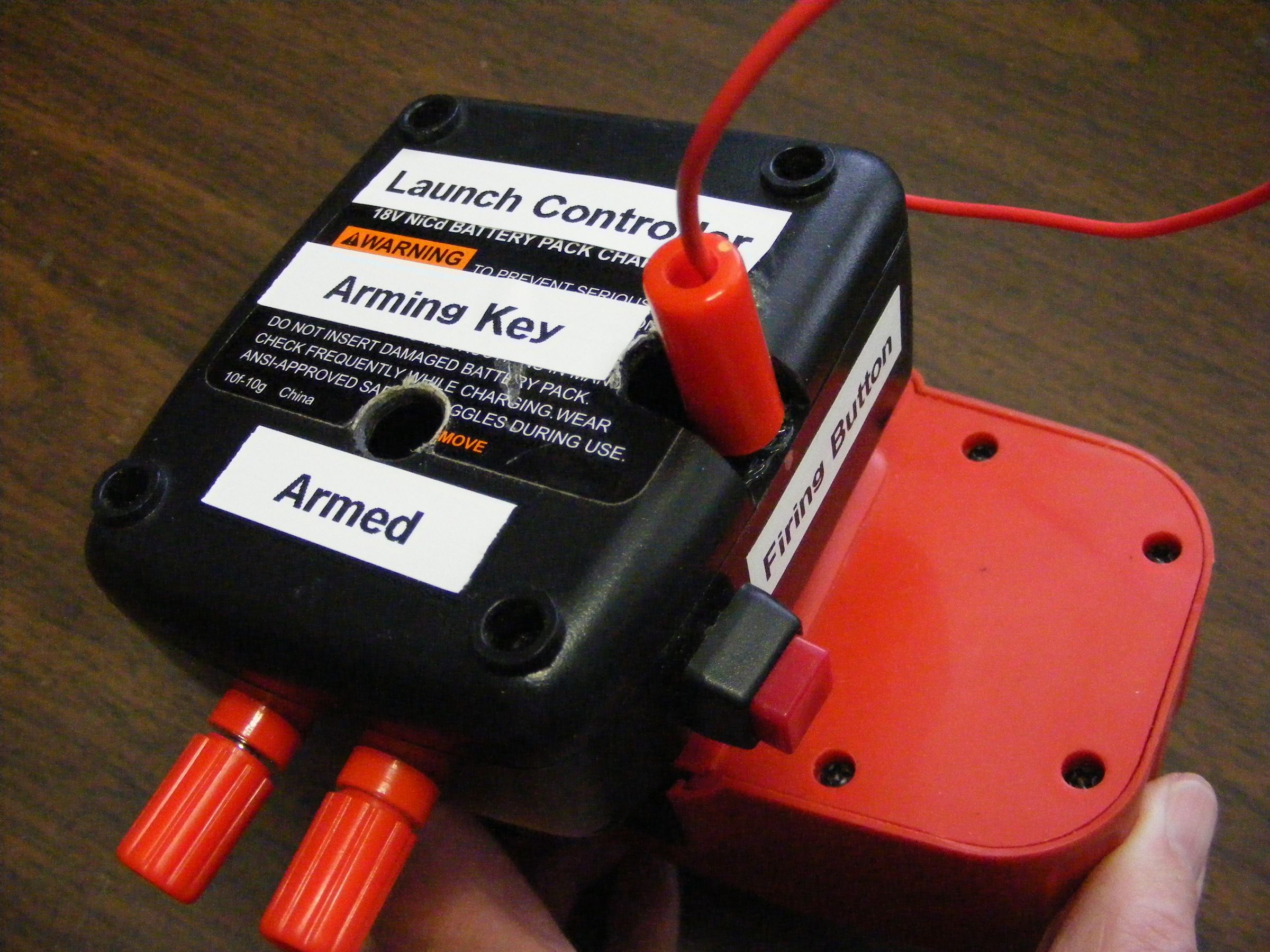 Model Rocket Launch Controller Added to Power Tool Battery Charger : 7 ...