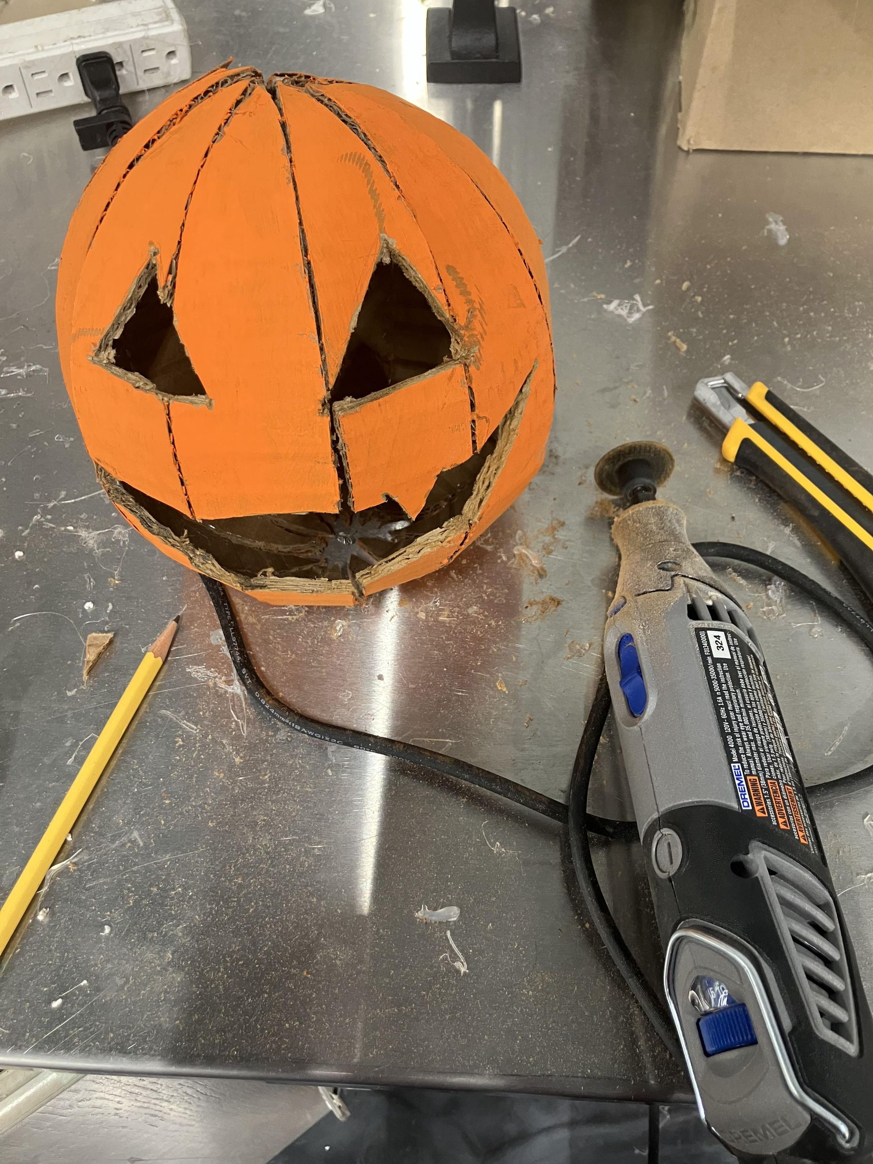 Cardboard Sphere Jack-o-lantern : 6 Steps (with Pictures) - Instructables